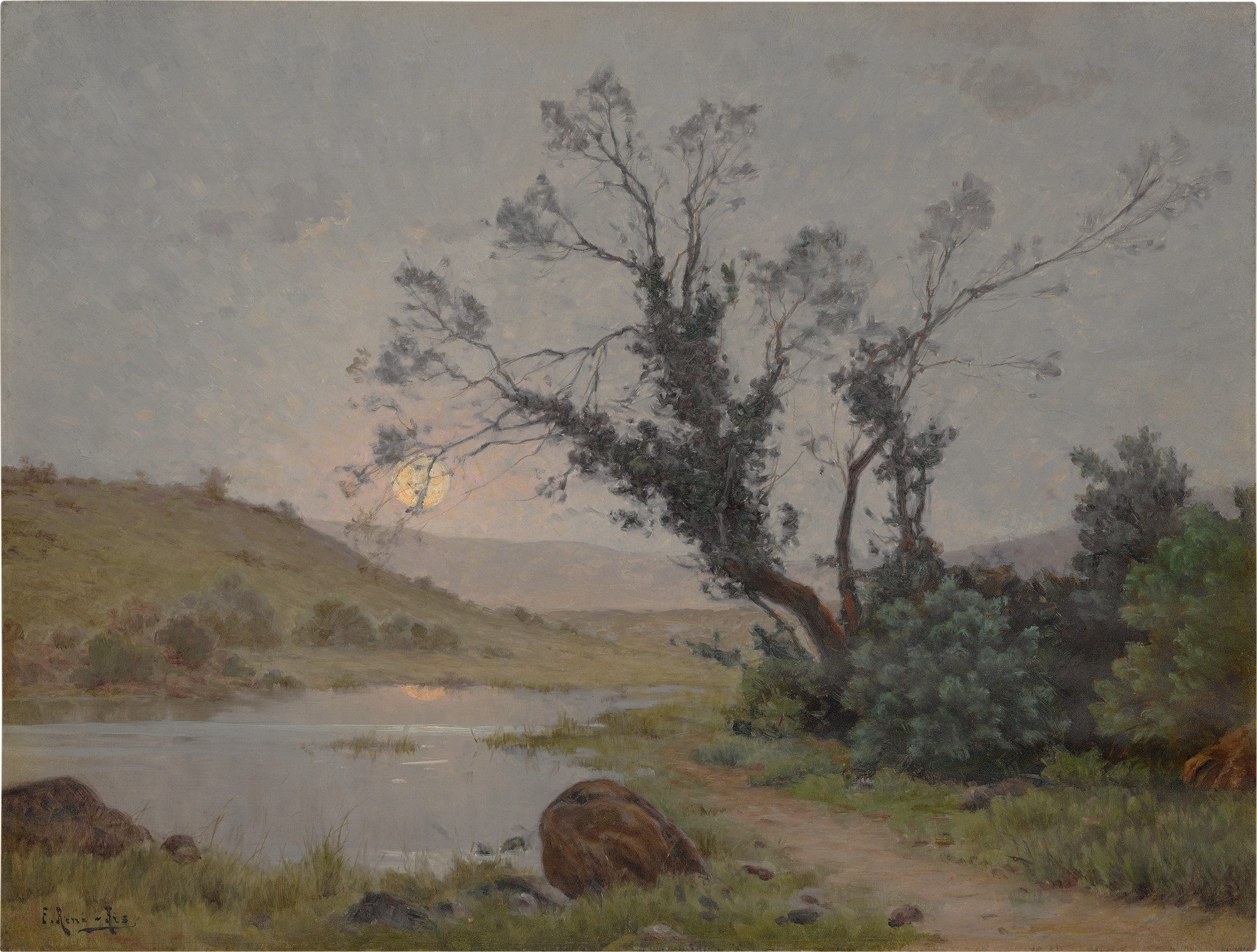 RENÉ CHARLES EDMOND HIS | A LAKE AT SUNSET | European Paintings ...