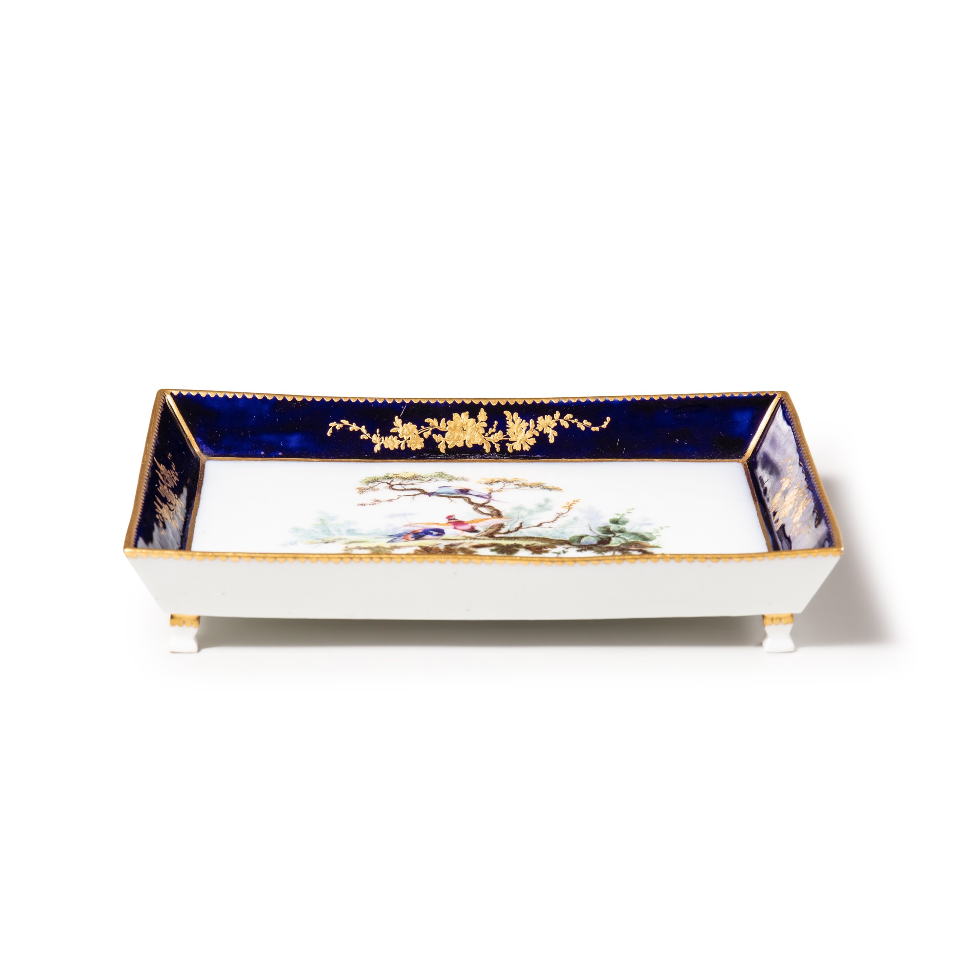A Sevres bleu lapis rectangular tray, 'plateau a tiroir a pieds', 1757 | Hôtel Lambert, Une ...