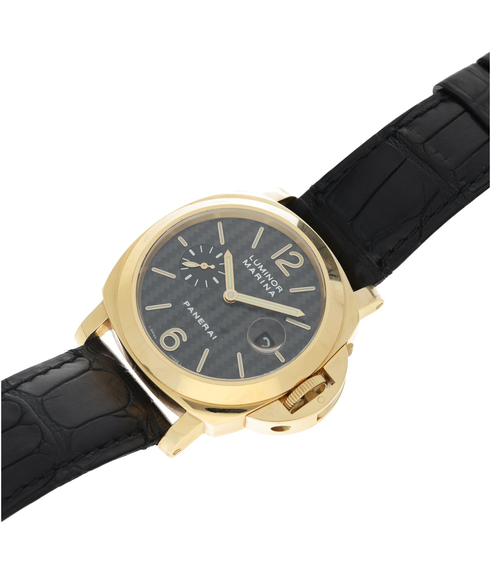 REFERENCE PAM 140 LUMINOR MARINA A YELLOW GOLD AUTOMATIC WRISTWATCH ...