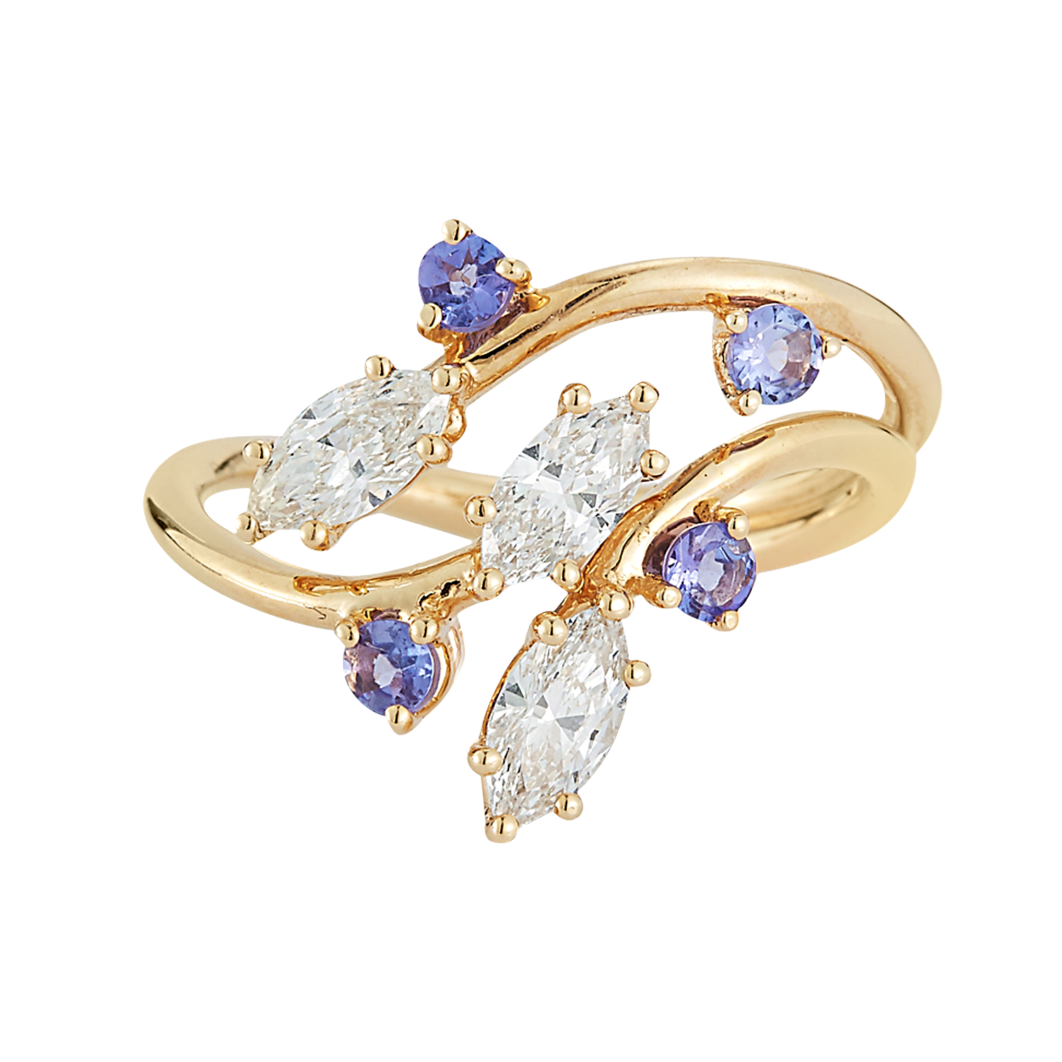 Renna Gold, Tanzanite And Diamond Wave Study Ring Available For ...