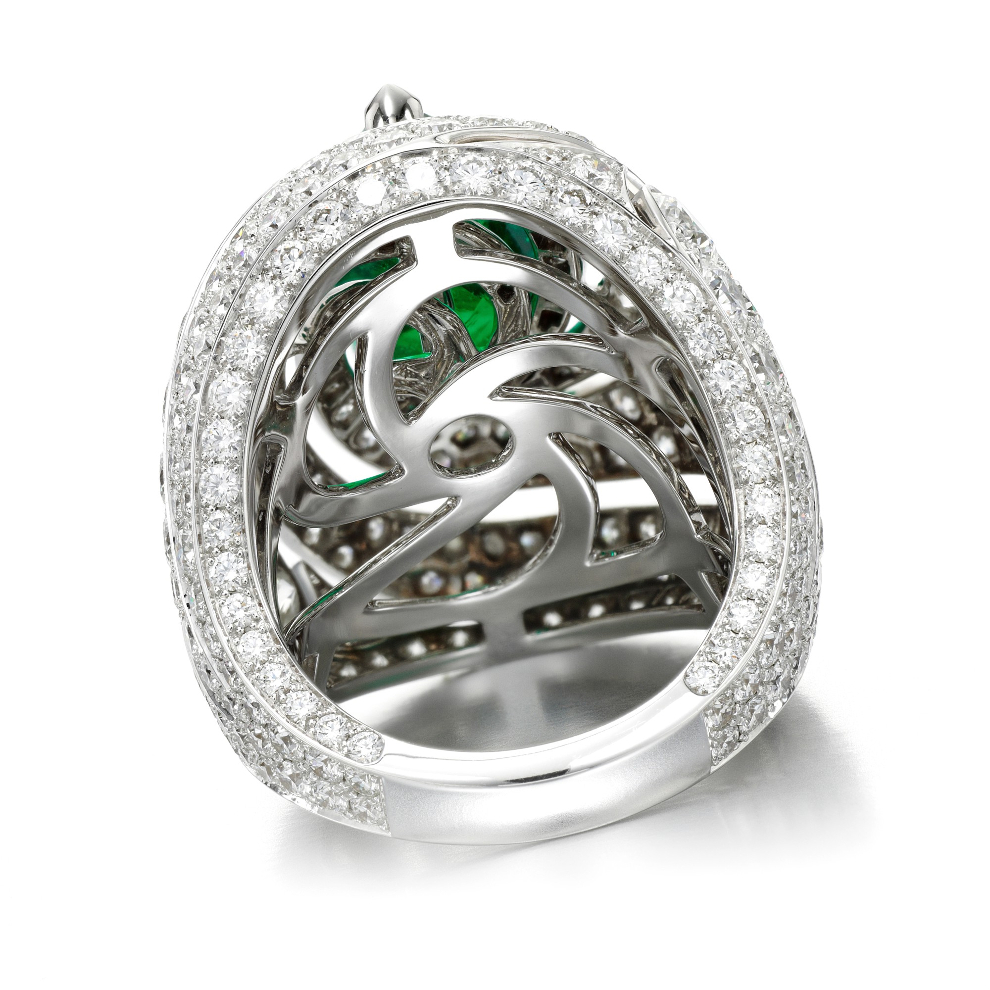 GRAFF | EMERALD AND DIAMOND RING, 'SWIRL' | Magnificent Jewels and ...