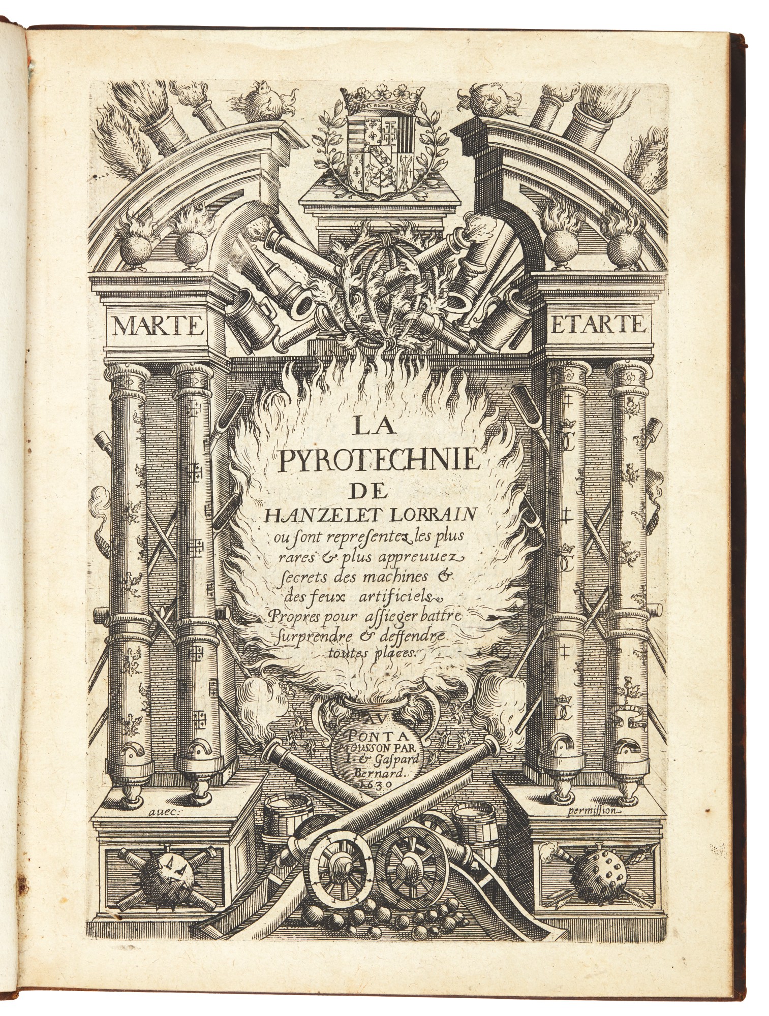 Appier, La Pyrotechnie, Pont-à-Mousson, 1630, reversed calf | The ...