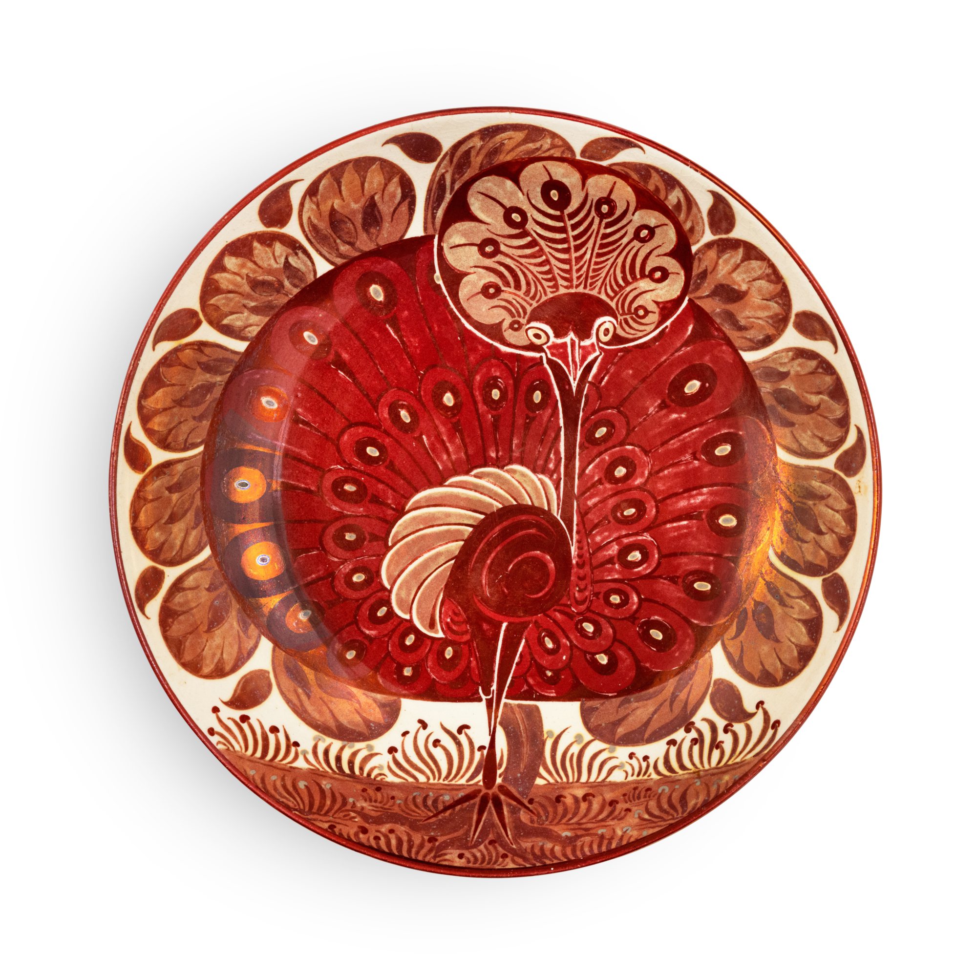 A William De Morgan lustre 'Peacock' Dish, Late 19th Century | Design 17/20: Silver, Furniture ...