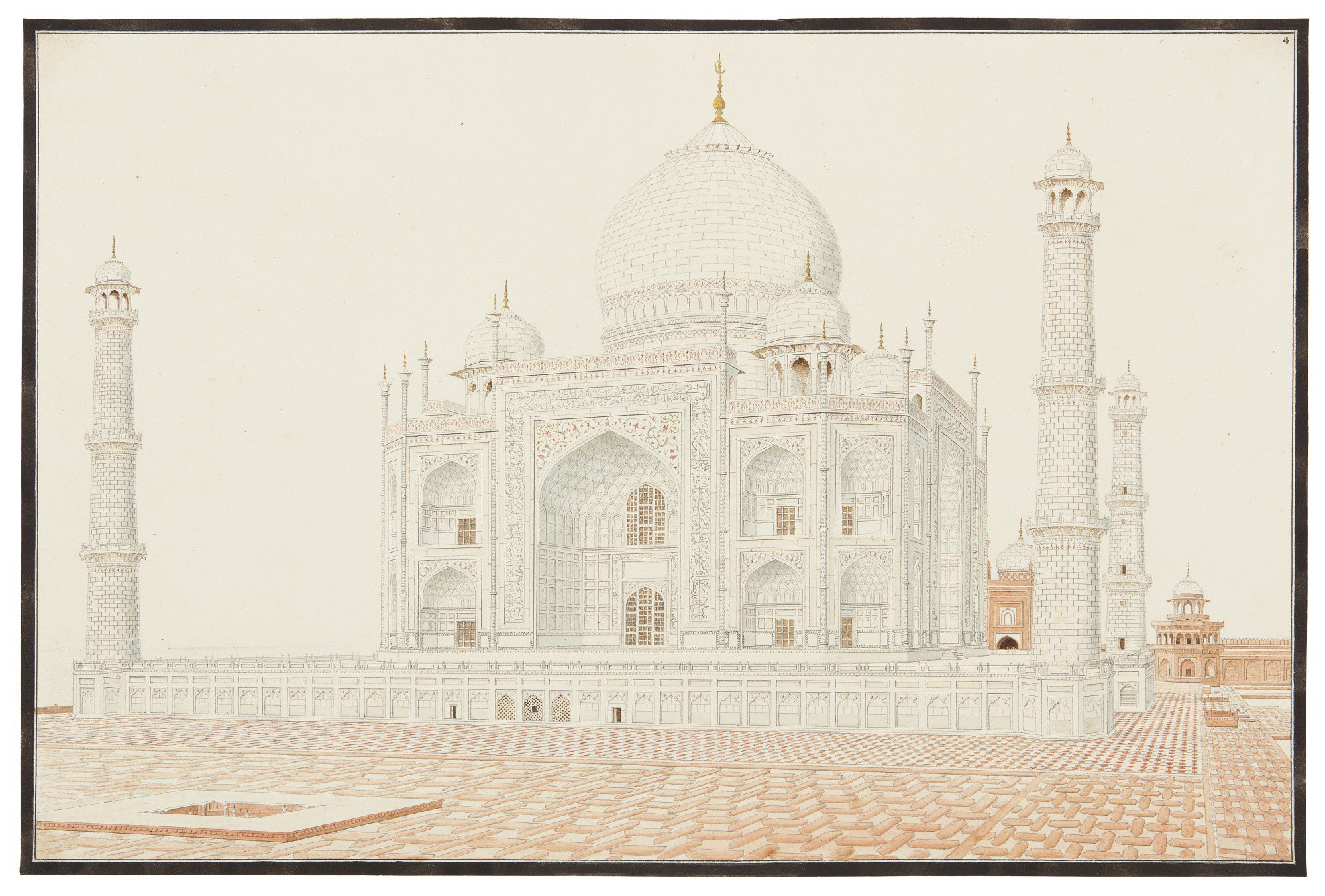 A VIEW OF THE TAJ MAHAL FROM THE WEST LOOKING EAST, INDIA, COMPANY ...