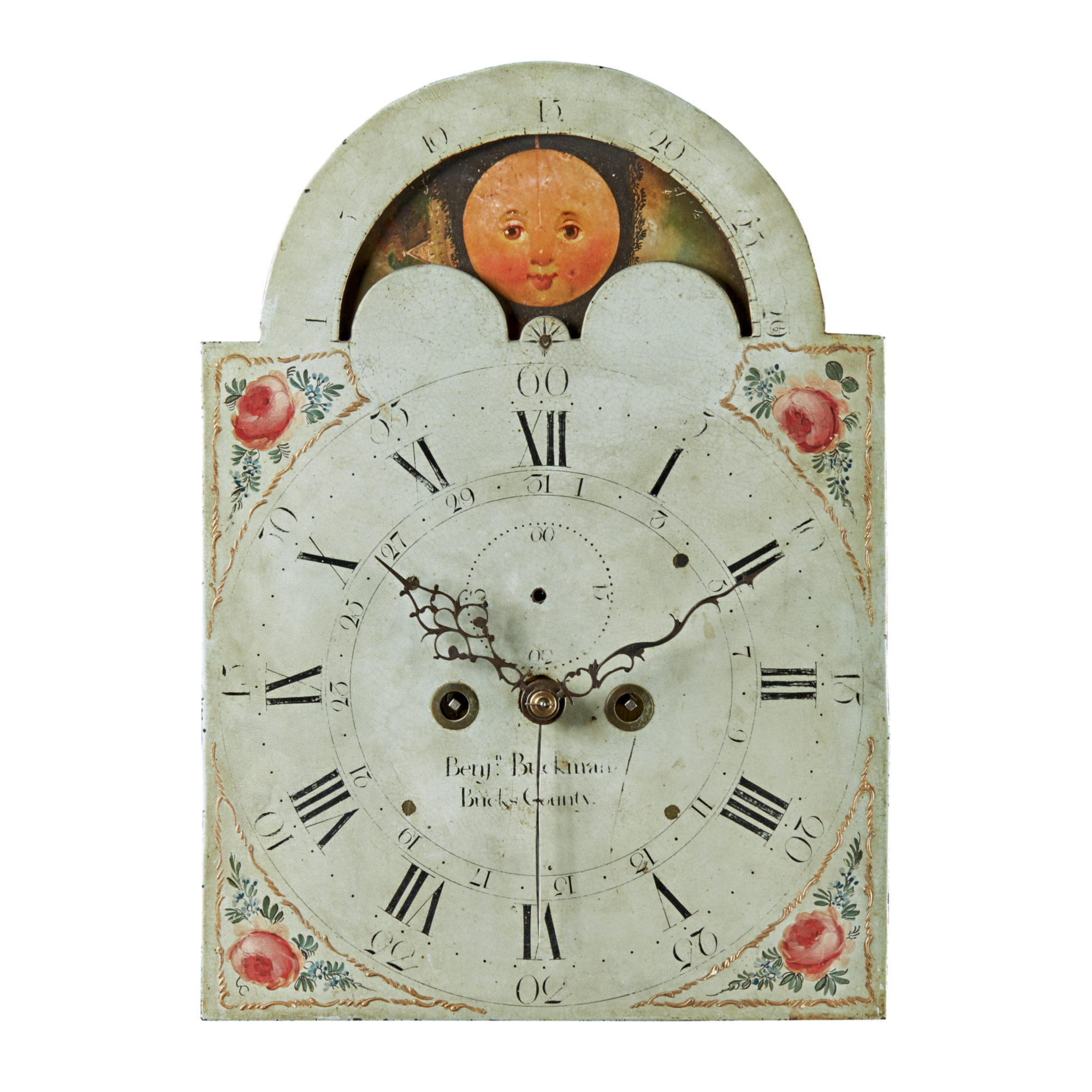 FINE AND RARE CHIPPENDALE CARVED AND FIGURED CHERRYWOOD TALL CASE CLOCK ...