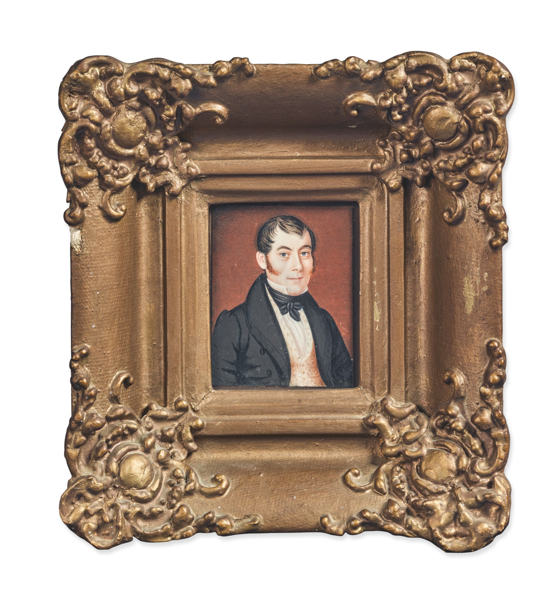 AMERICAN SCHOOL, 19TH CENTURY | PAIR OF MINIATURE PORTRAITS OF A ...