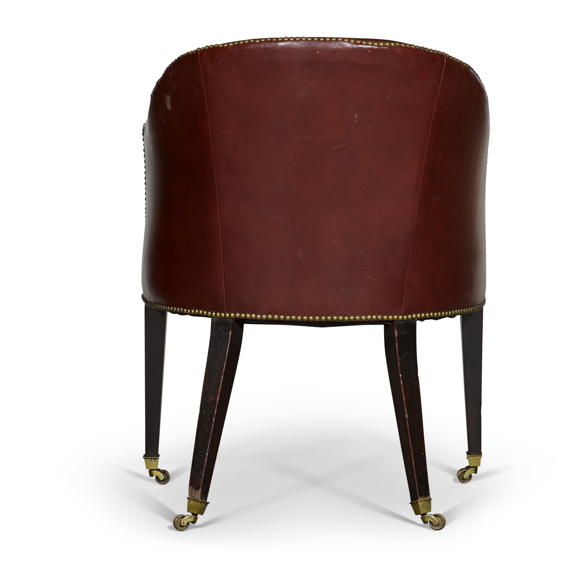 A George III carved mahogany library tub chair, late 18th century ...