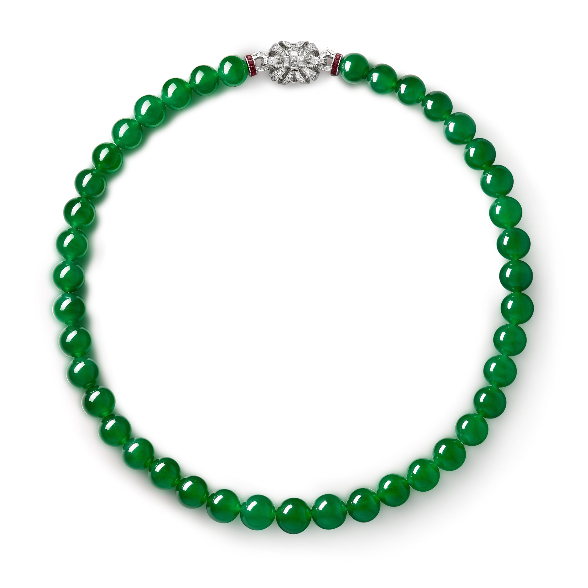 An Exceptional and Extremely Rare 'Imperial Green' Jadeite Bead ...