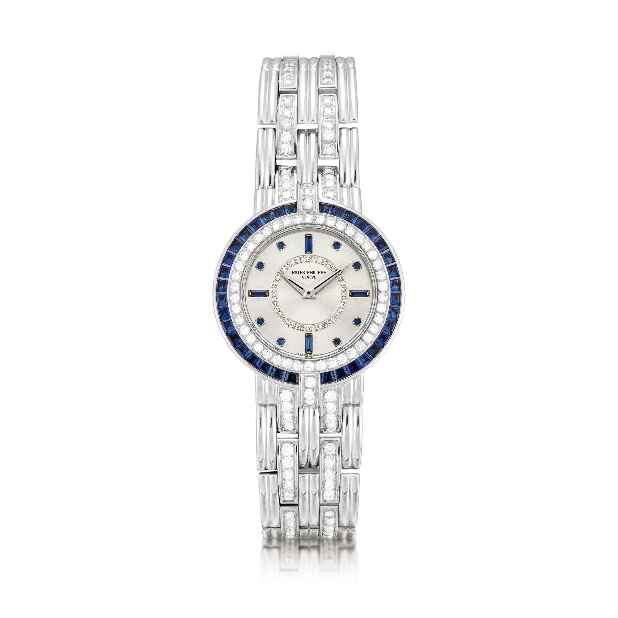Patek Philippe | Reference 3982/11, A white gold, diamond and sapphire ...
