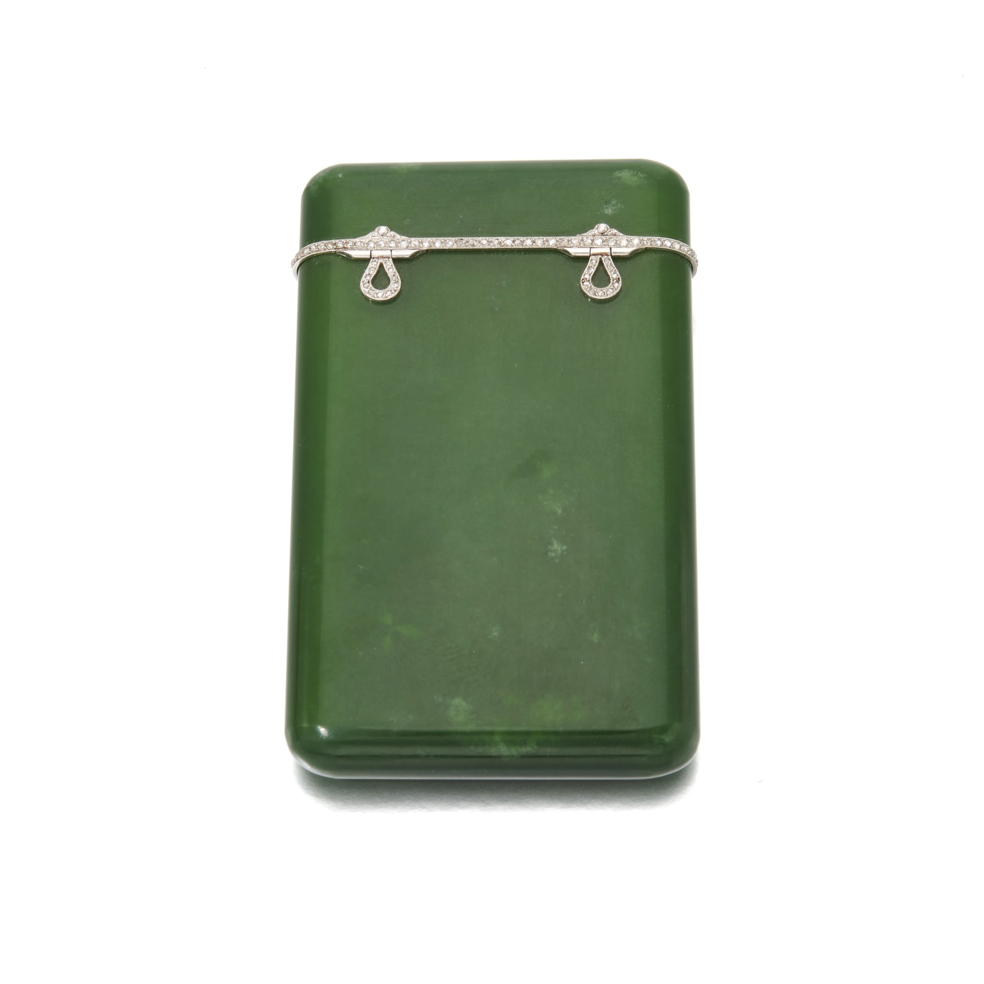 Boucheron, nephrite/jade and diamond cigarette case (Boucheron, Porta ...