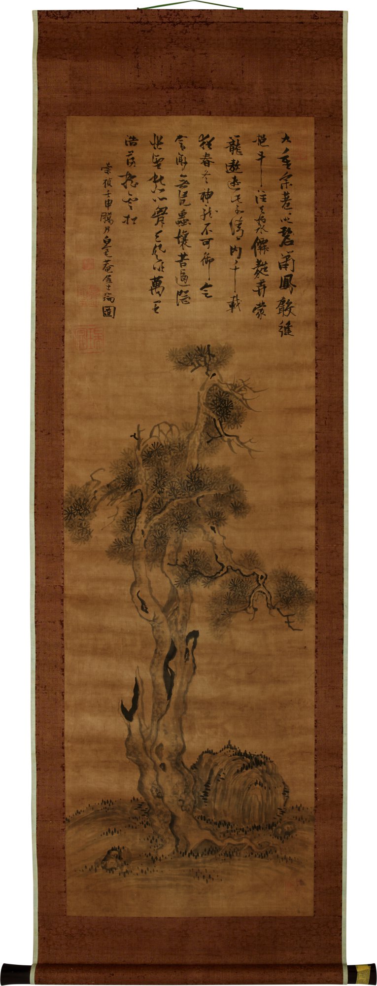 Zhang Ruitu 1570-1641 張瑞圖 | Pine tree and rock 松石圖 | Fine Classical ...