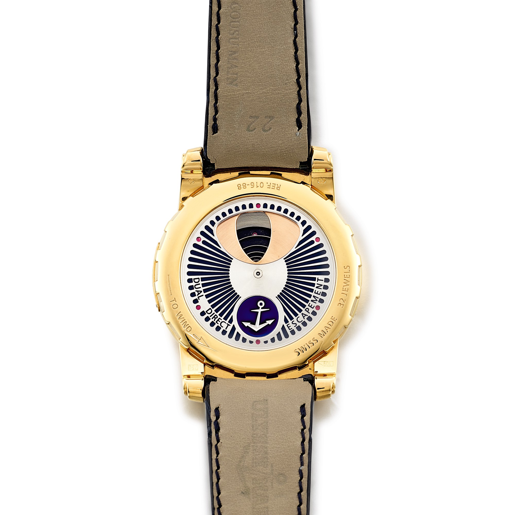 Ulysse Nardin | Freak, Reference 016-88, A yellow gold carrousel tourbillon wristwatch with dual ...