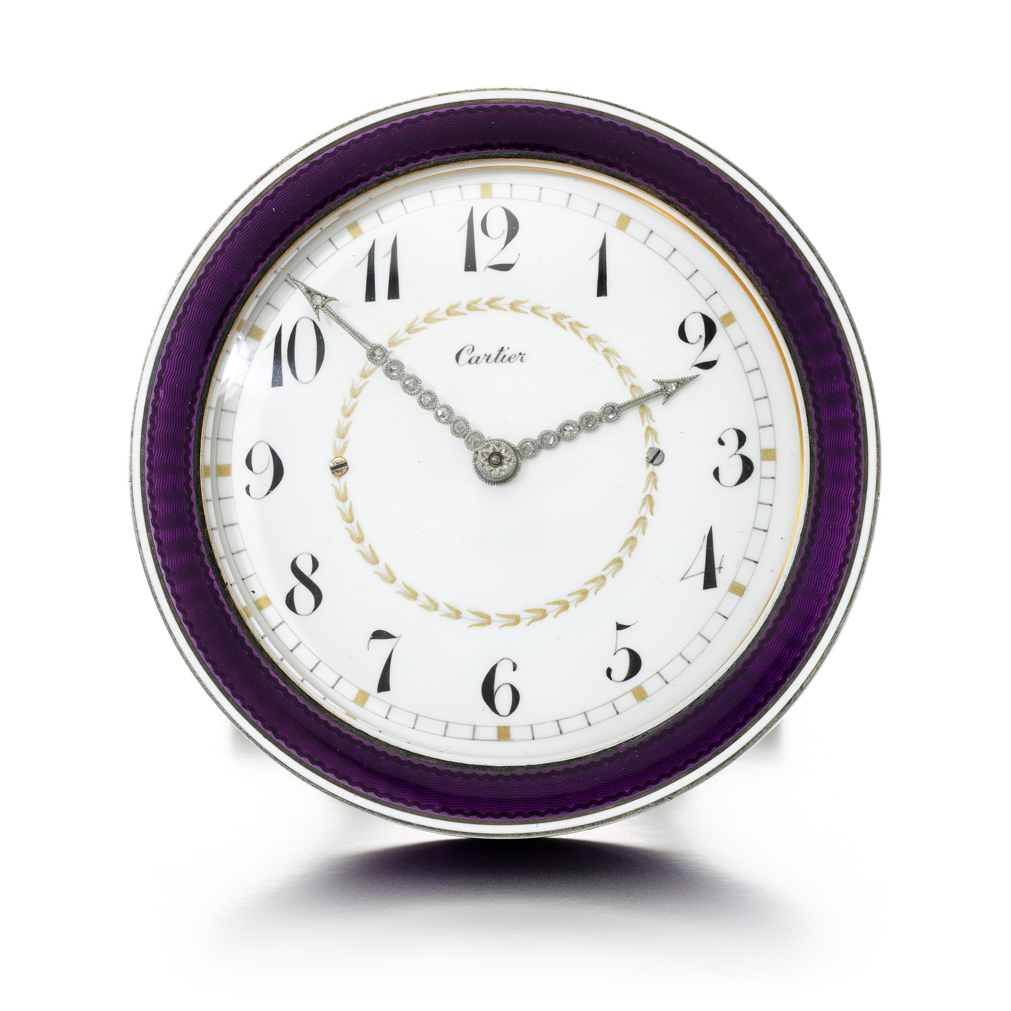 Enamel, diamond and ivory desk timepiece, early 20th century | Fine ...