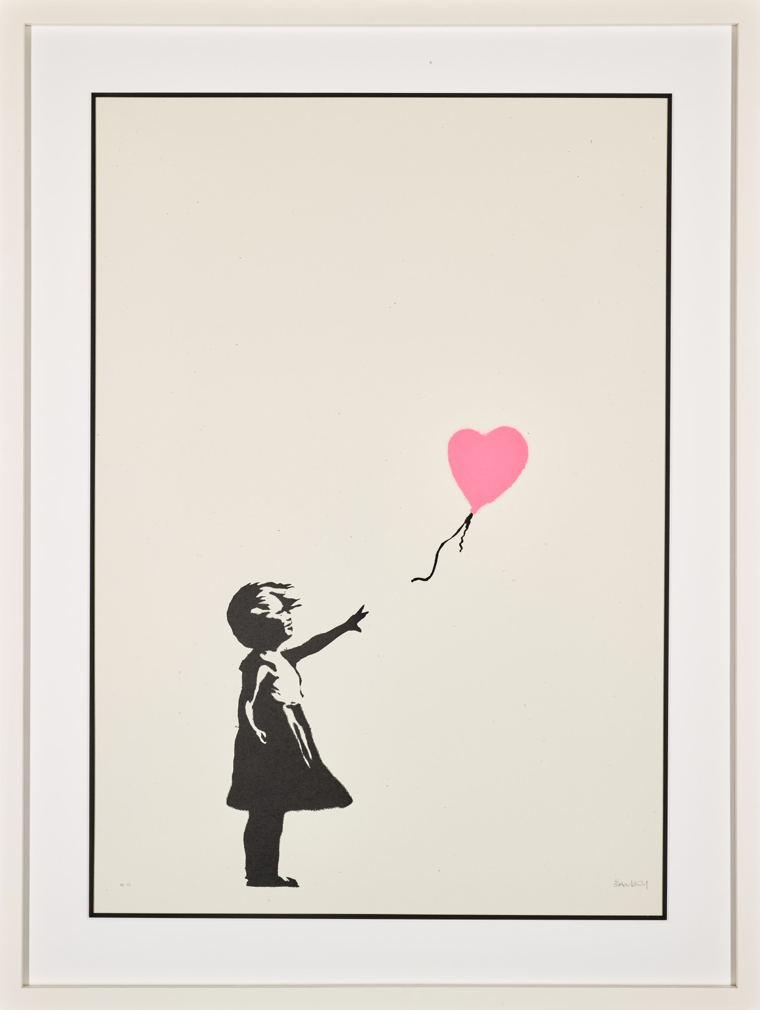 BANKSY | GIRL WITH BALLOON - COLOUR AP (DARK PINK) | Banksy | Online ...
