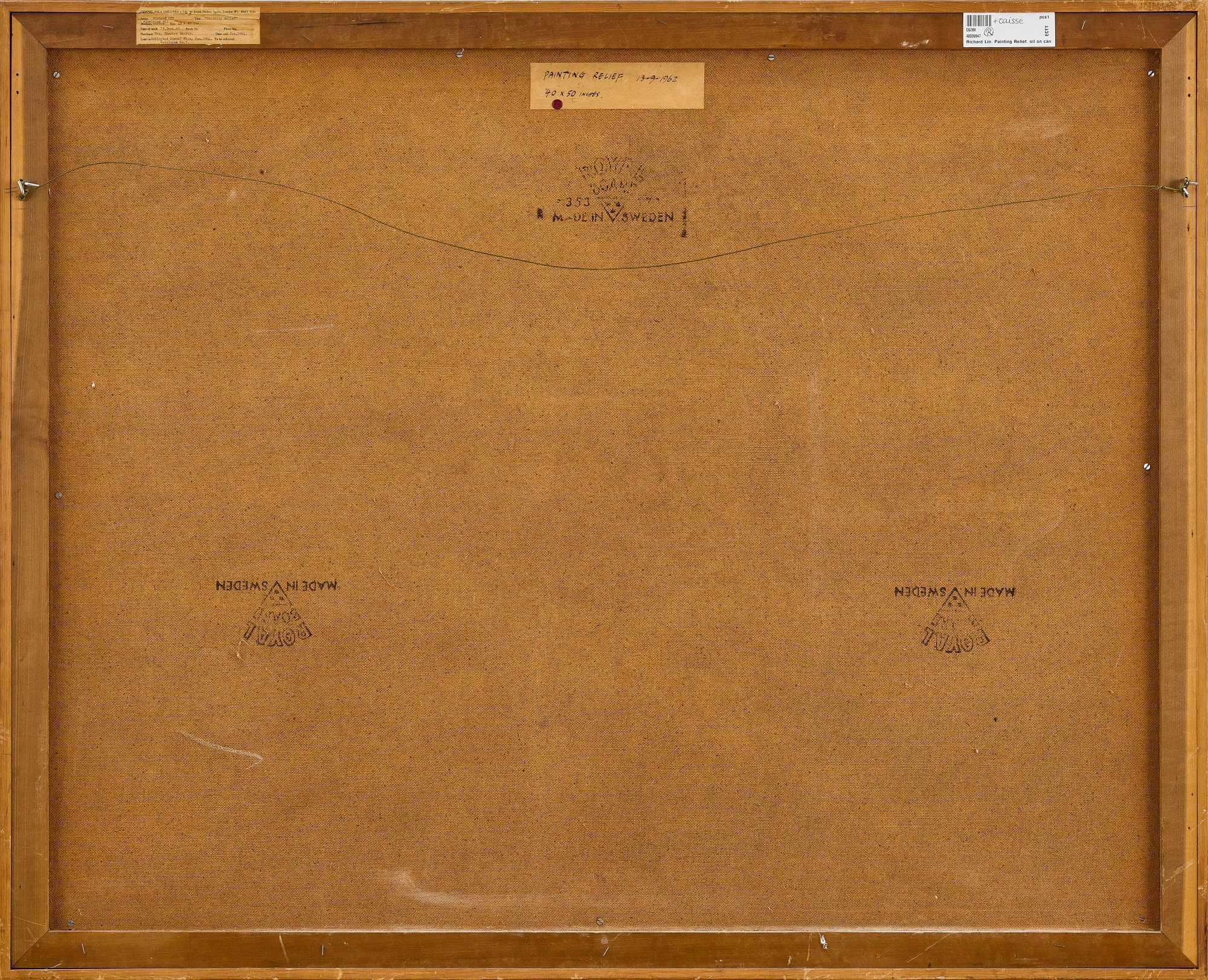 Richard Lin 林壽宇 | Painting Relief 13.9.1962 繪畫浮雕 13.9.1962 | Modern ...