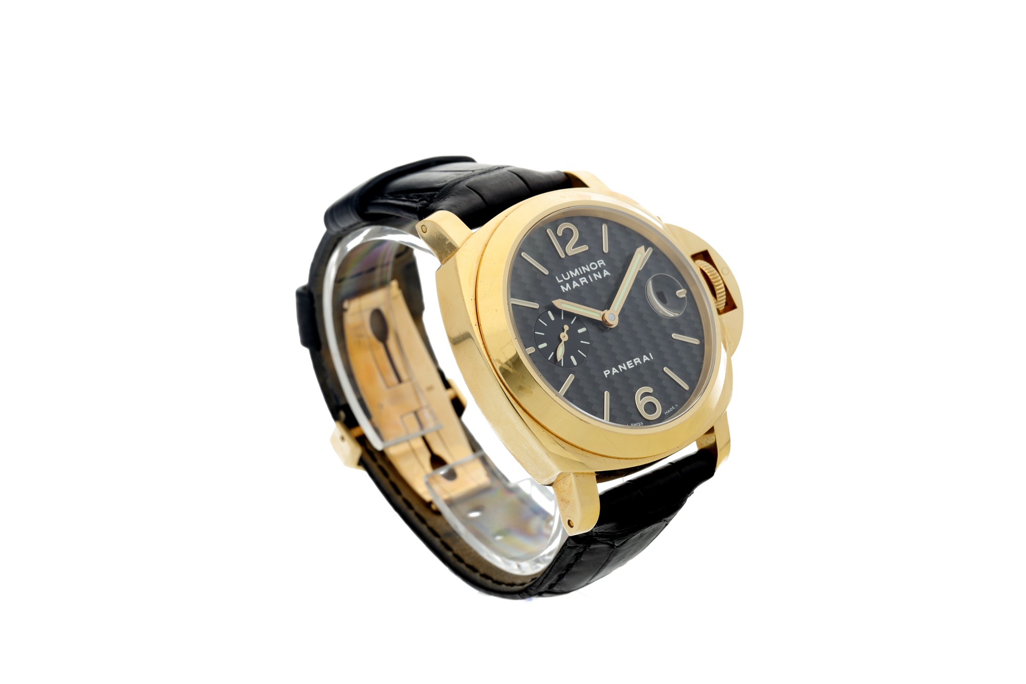 REFERENCE PAM 140 LUMINOR MARINA A YELLOW GOLD AUTOMATIC WRISTWATCH ...