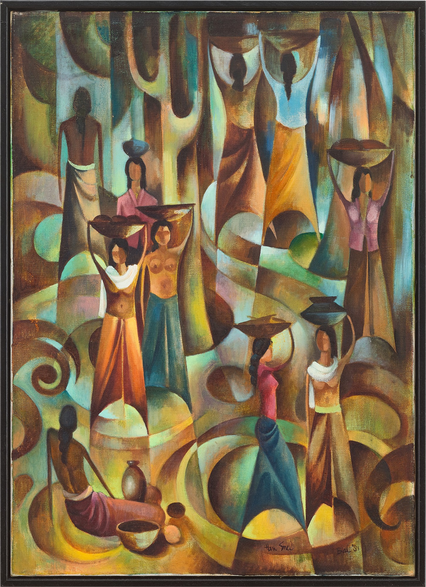 Han Snel 漢·斯尼奧 | Market Scene, Bali 巴厘市場景象 | Modern Art Online: From ...