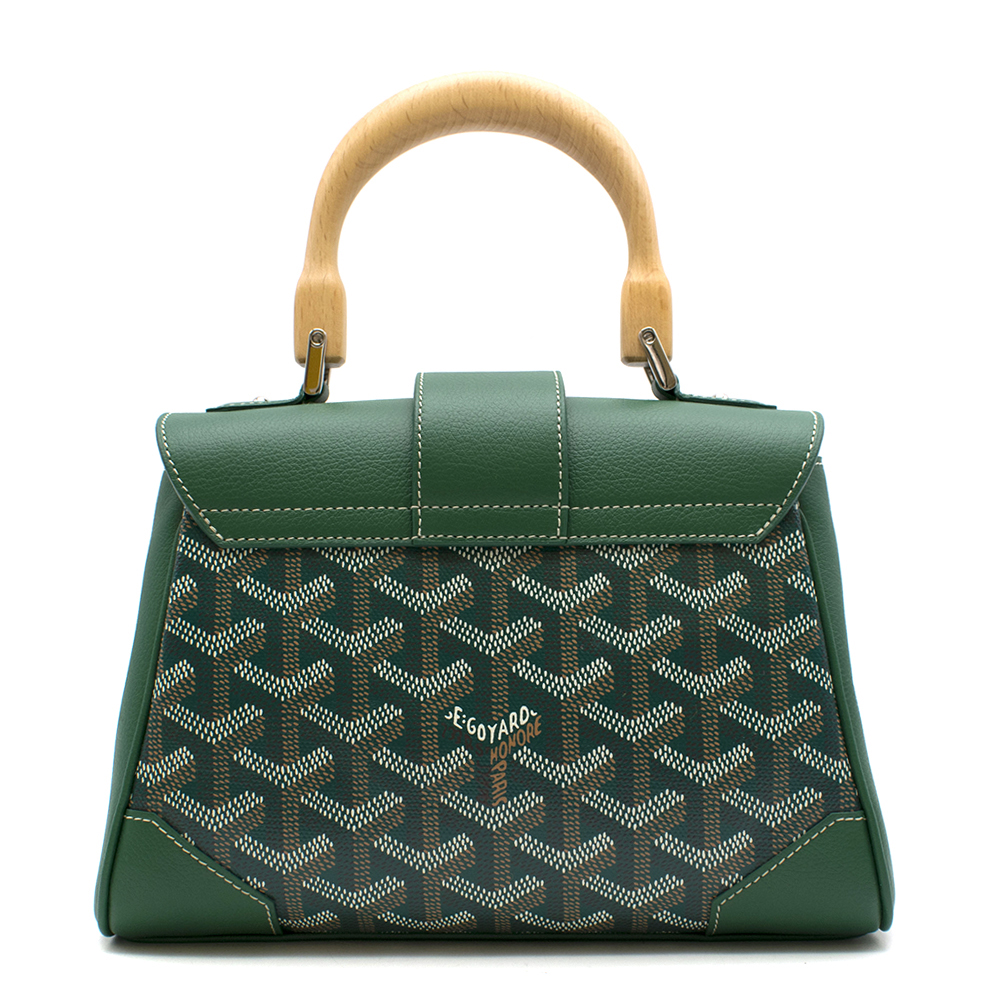 GOYARD | GREEN MINI SAIGON IN GOYARDINE CANVAS AND CALFSKIN WITH A ...