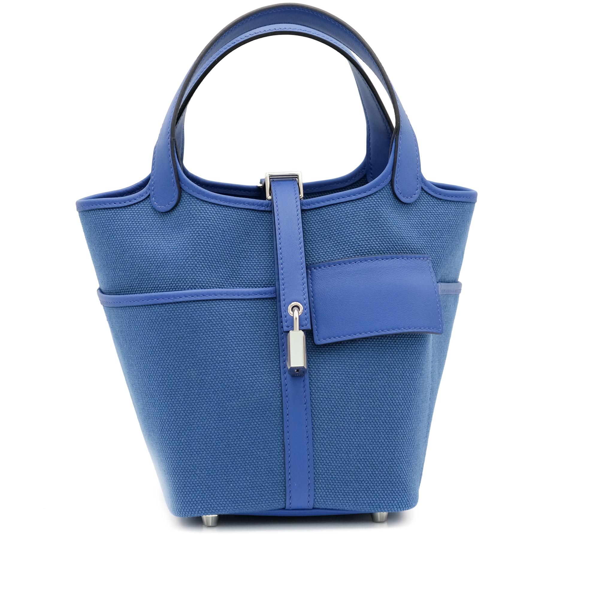 Hermès Bleu Royal Swift And Bleu Egee Toile Geoland Cargo Picotin Lock ...
