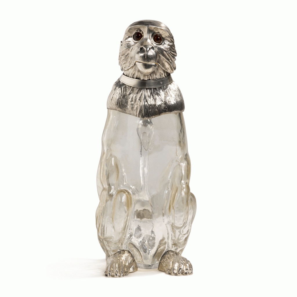 A Rare Victorian Silver-Mounted "Monkey" Claret Jug, Richard Hodd & Son ...