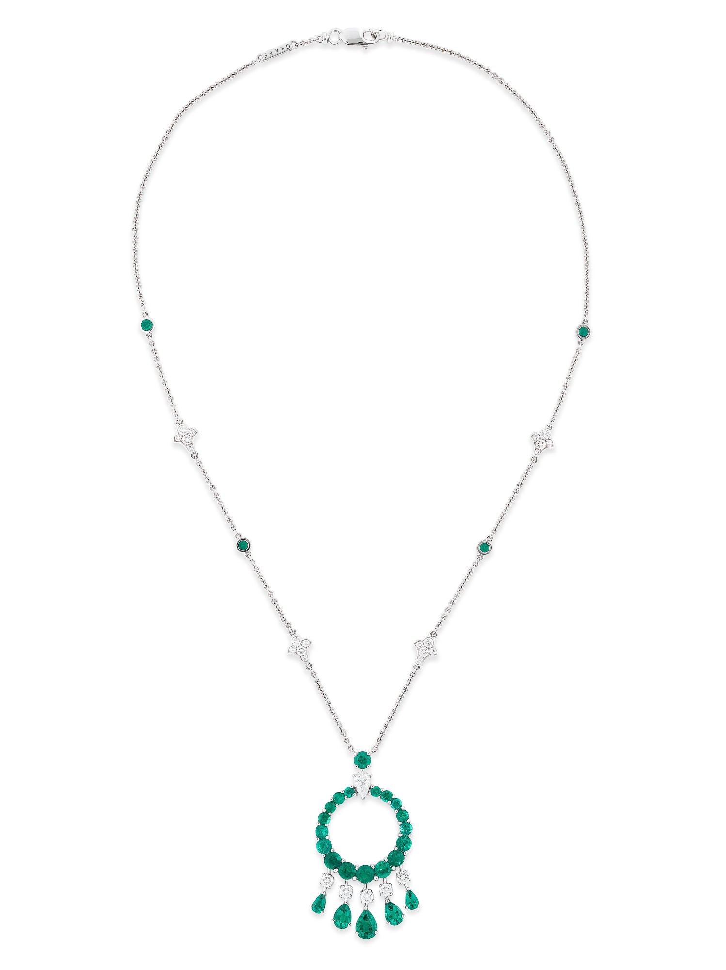 Collier émeraudes et diamants | Emerald and diamond necklace | Fine ...