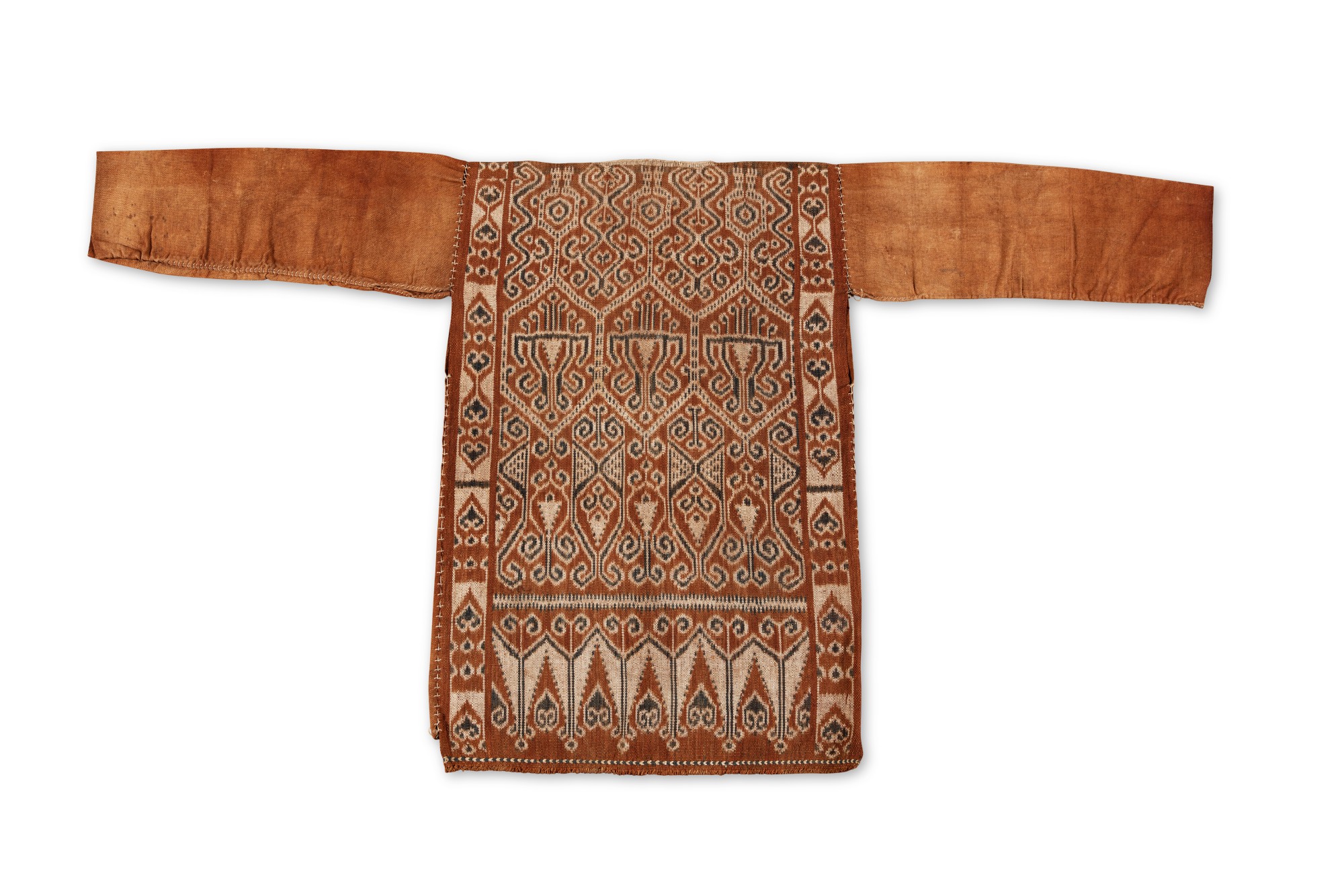 Deux gilets kelambi ikat, Iban, Sarawak, Bornéo, Indonésie, fin du ...