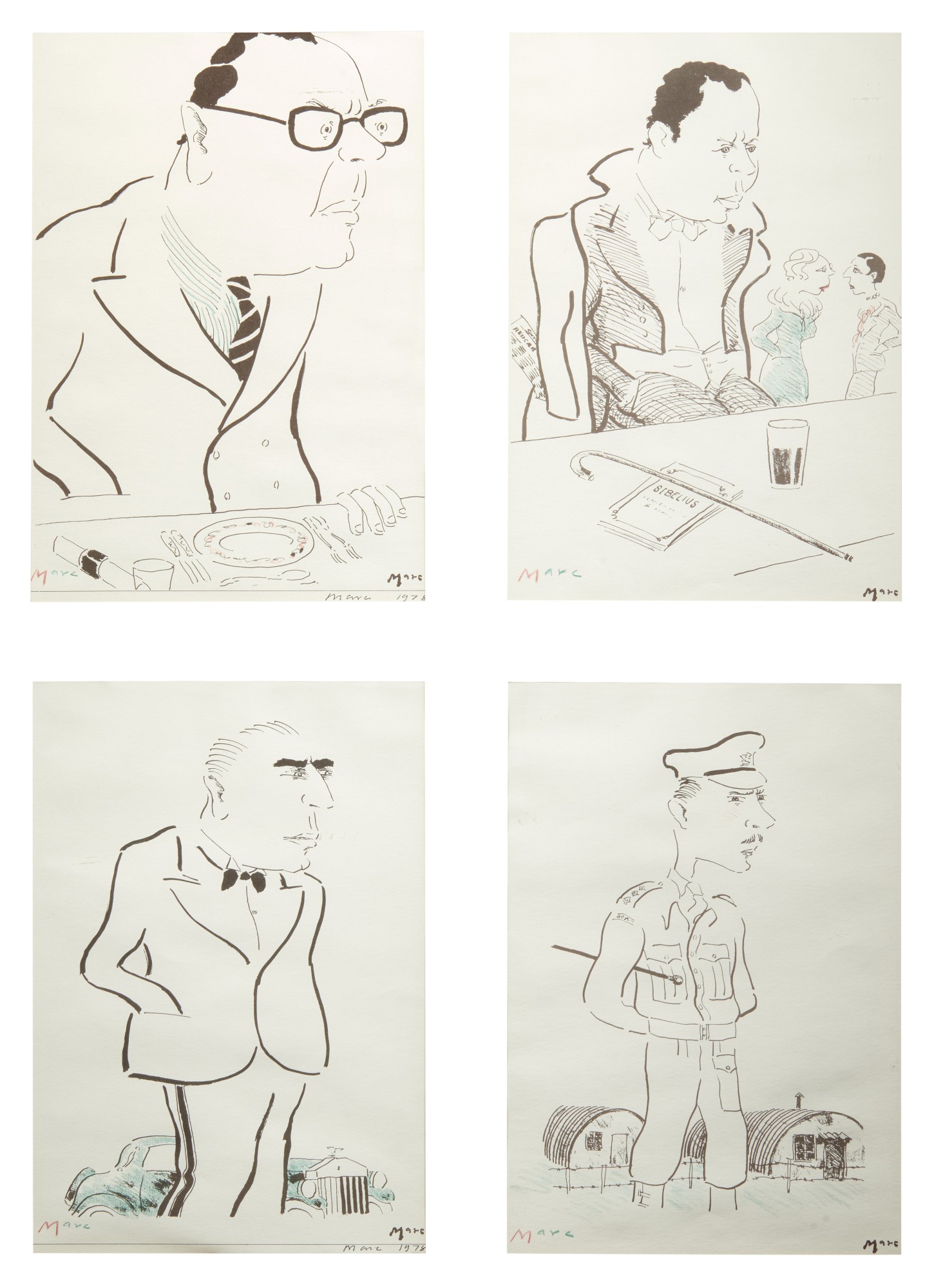 Marc Boxer | "Music of time", (each 280 x 195mm.), framed and mounted ...