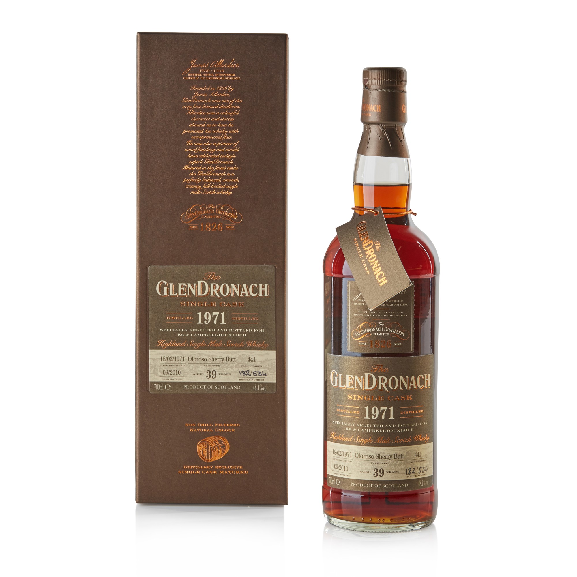 The Glendronach 39 Year Old Single Cask #441 48.1 abv 1971 | Distilled ...