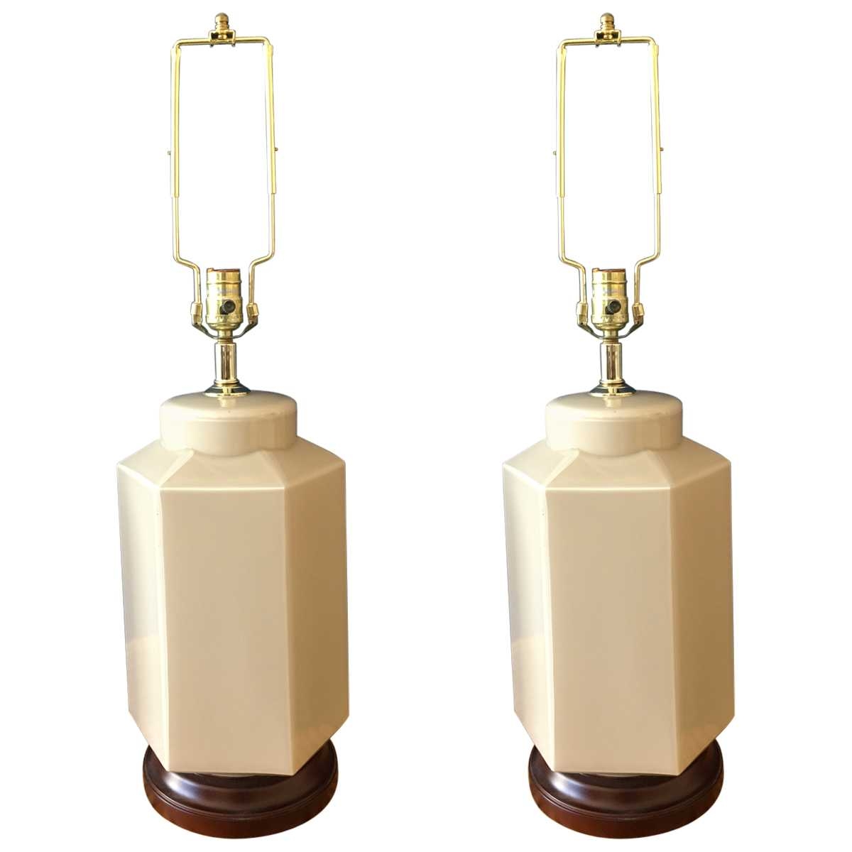 Murano Vintage Hexagon Shape Table Lamps Available For Immediate Sale ...
