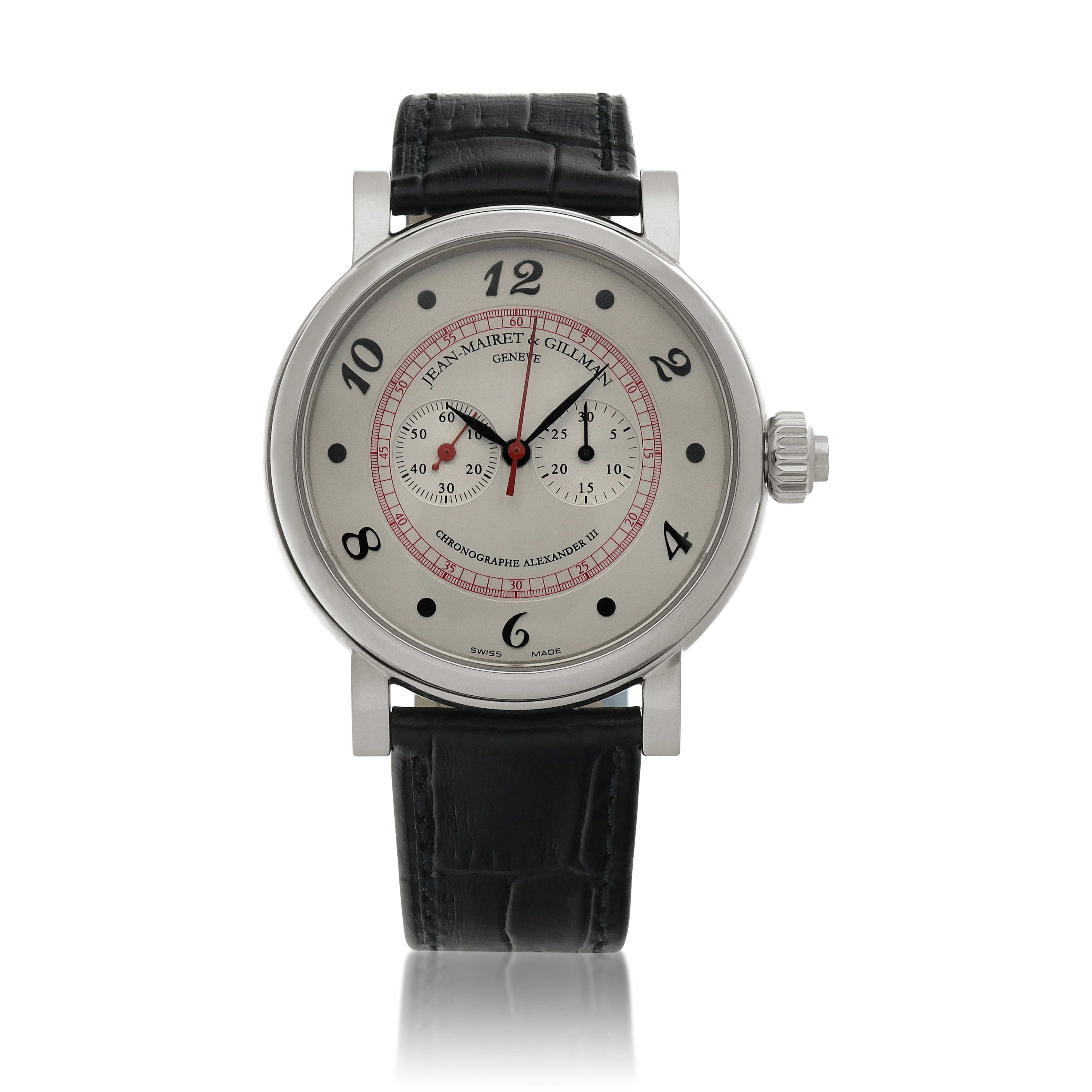 Alexandre III Limited edition stainless steel single button chronograph ...