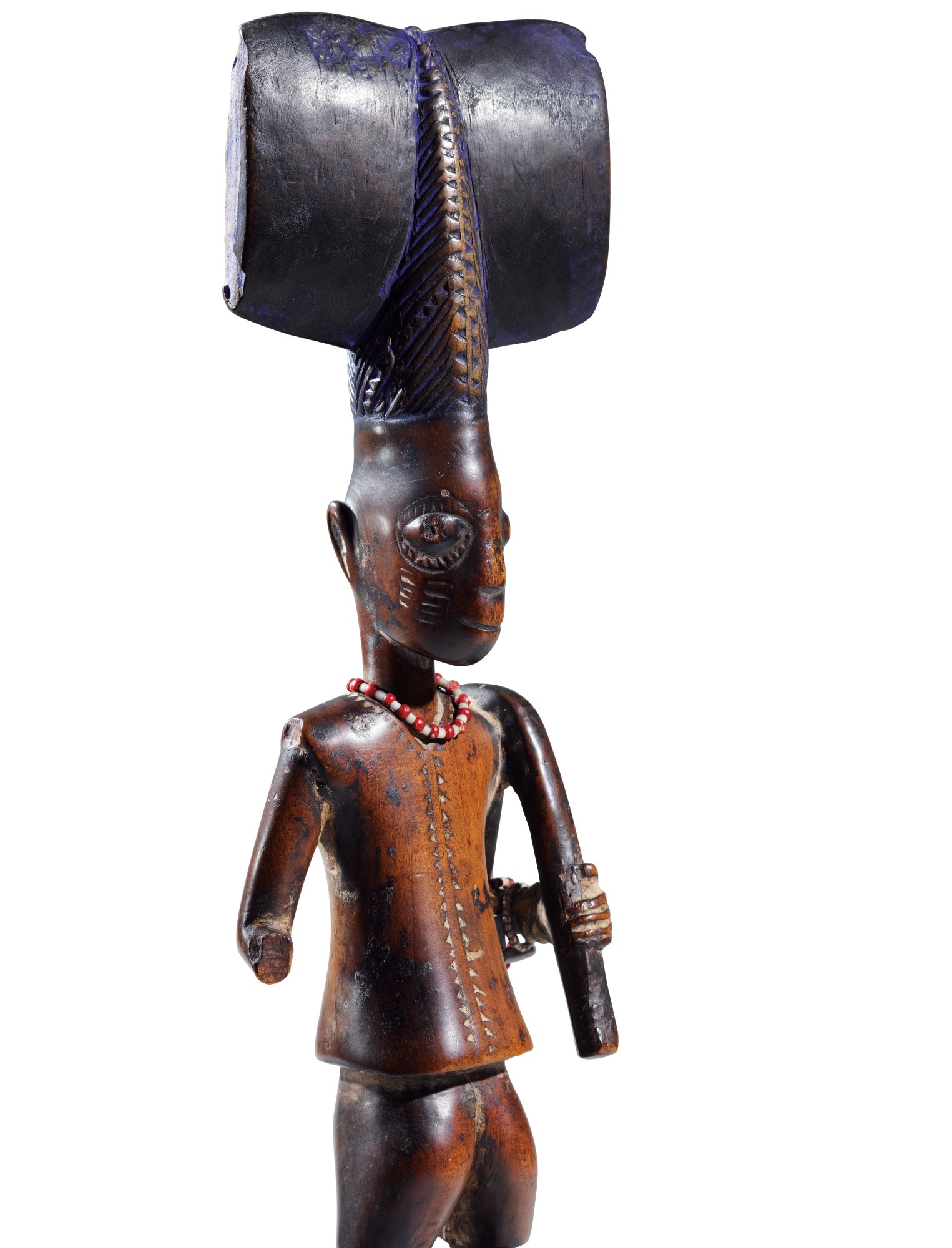 Sceptre oshe shango, Yoruba, Nigeria | Oshe shango Yoruba staff ...