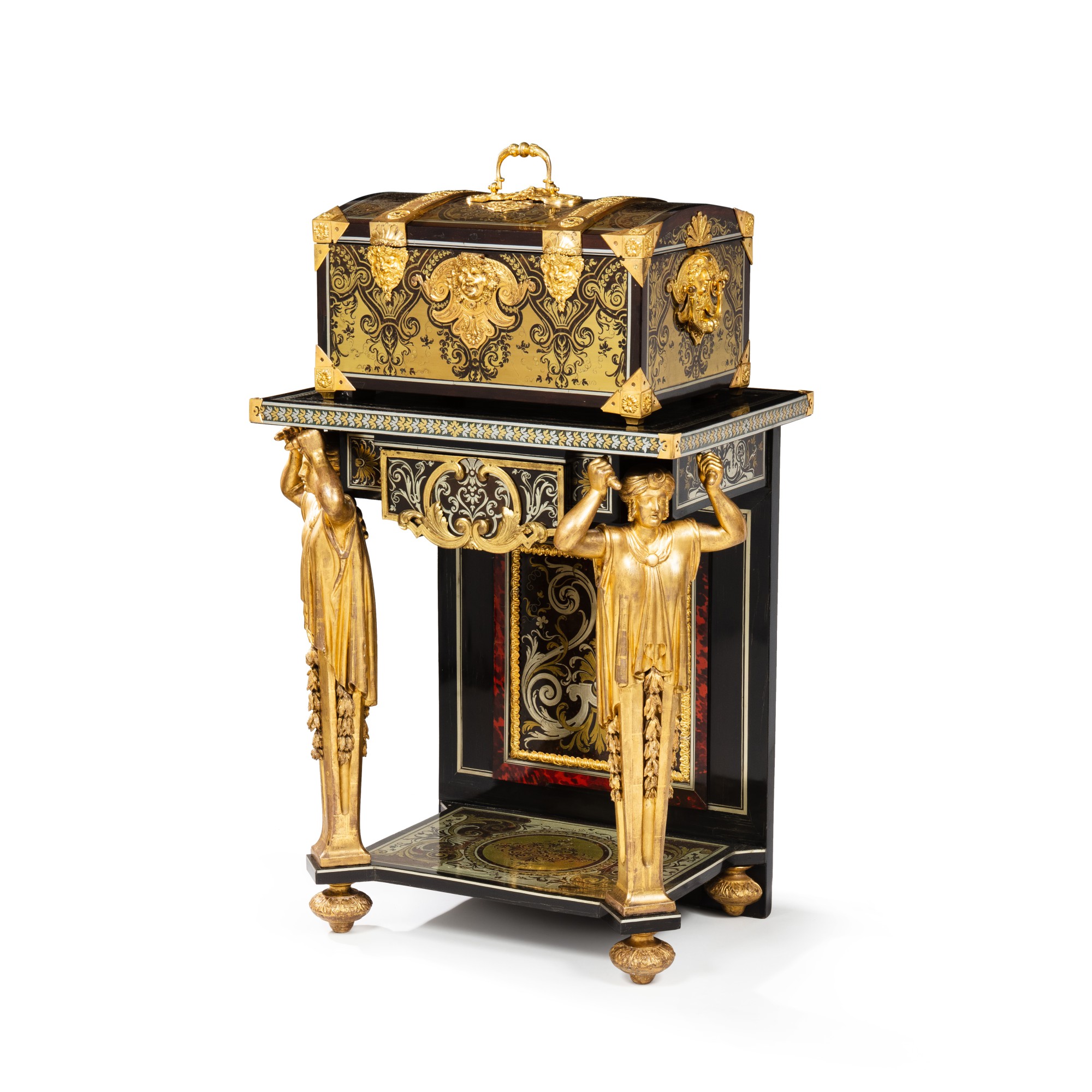 A marquetry casket and stand, the casket Louis XIV circa 1685-1700 ...