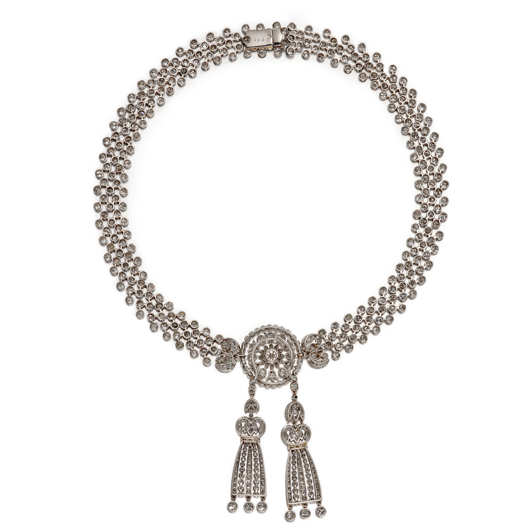 Belle Époque 'Resille' Diamond Necklace, 1909 | 卡地亞 |「美好年代」'Resille' 鑽石 ...