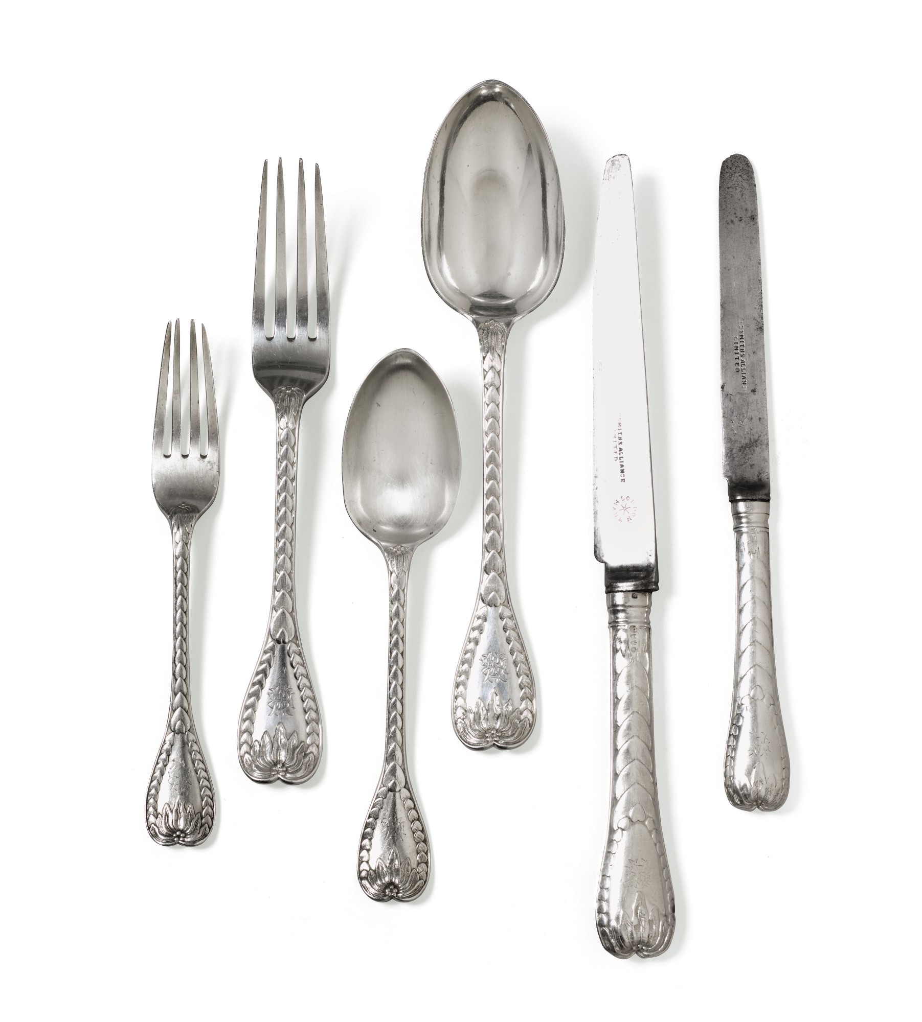 A SILVER FLATWARE SET, GEORGE ADAMS, LONDON, 1879-1881 | ENSEMBLE DE ...
