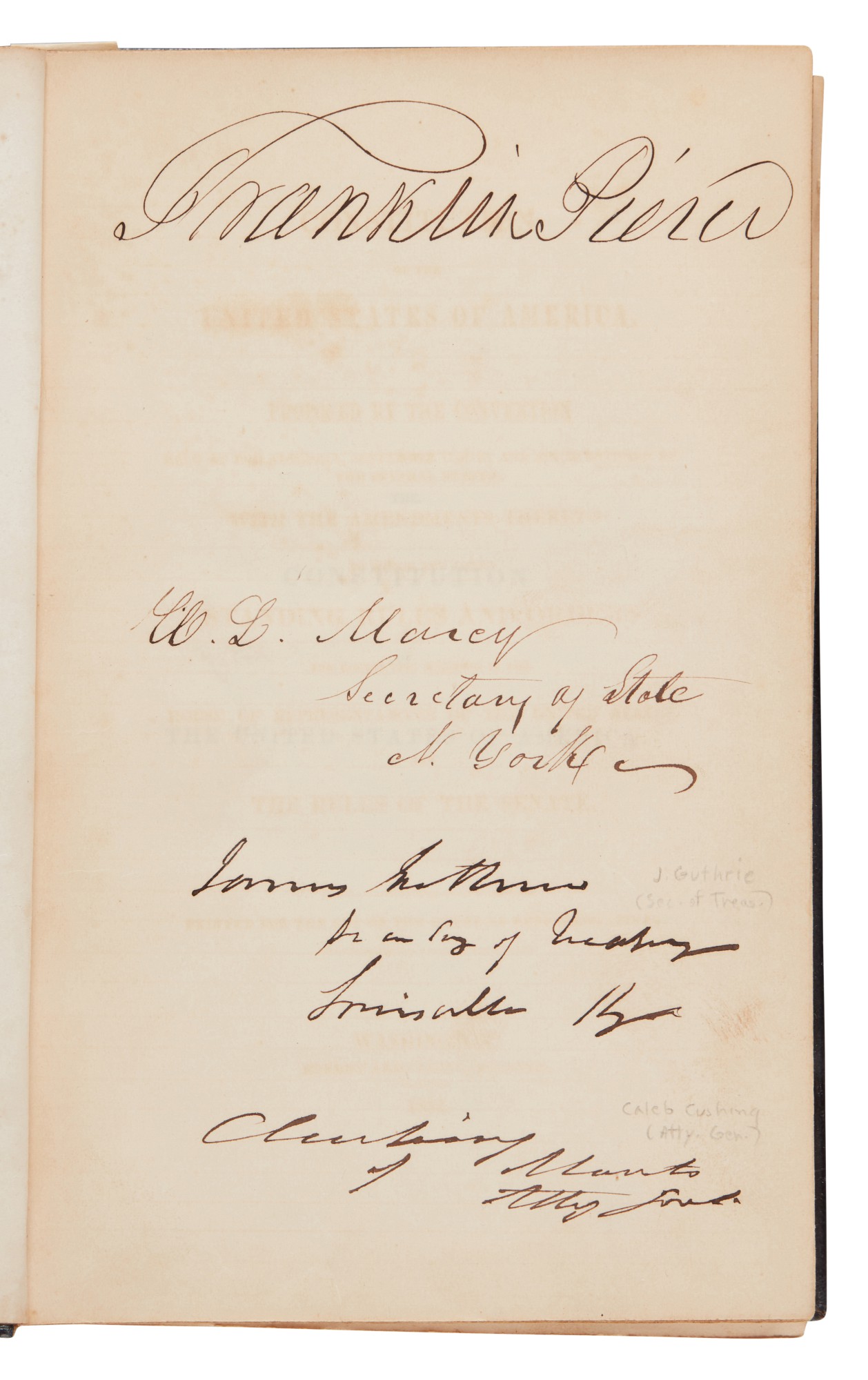 United States Constitution | A commemorative copy, signed by President ...