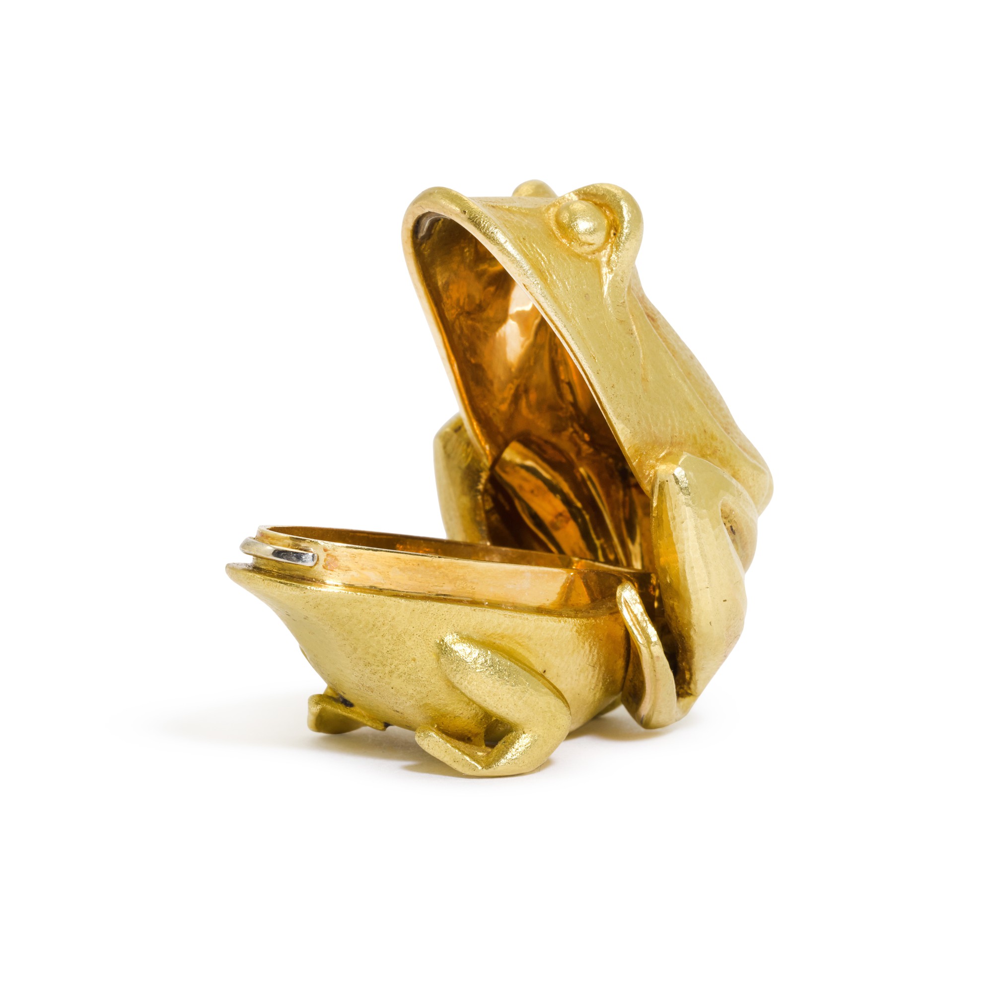 A Tiffany pill box in the shape of a frog, French, circa 1970 | Easter ...