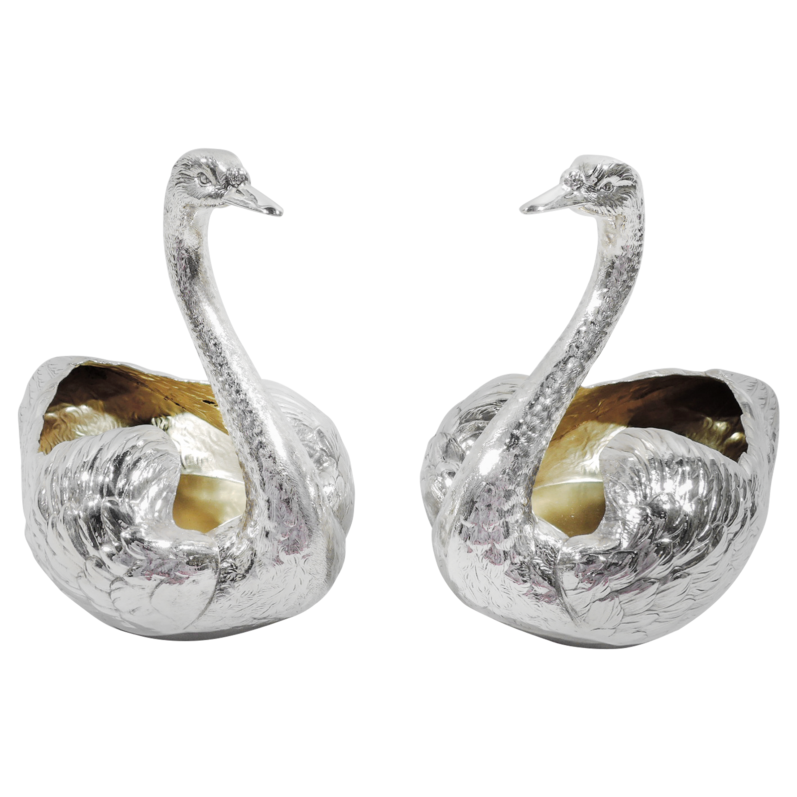 Durgin Vintage American Silver Swan Centerpieces Available For ...