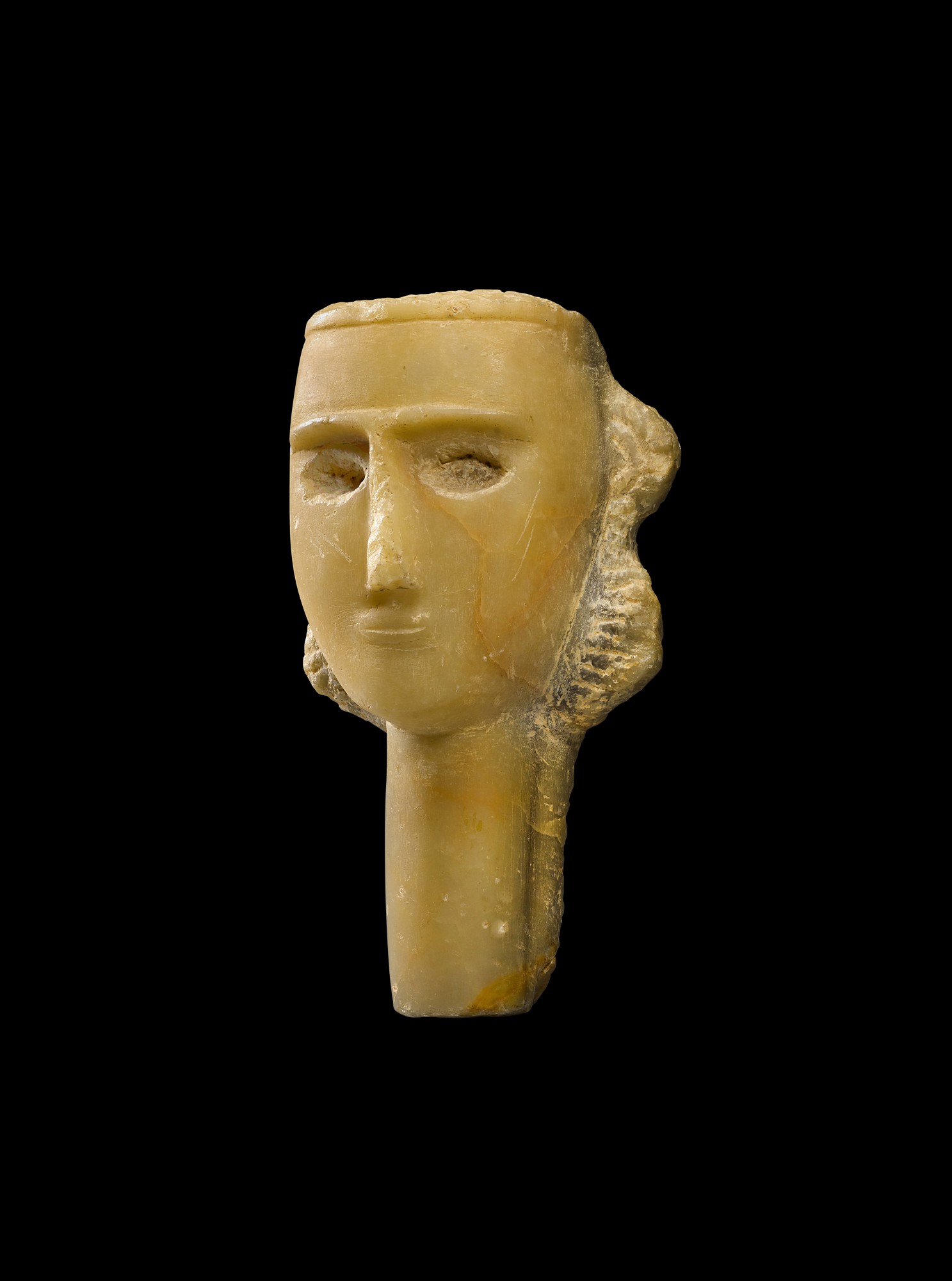 A South Arabian Alabaster Head of a Woman, Qataban, 3rd Century B.C ...