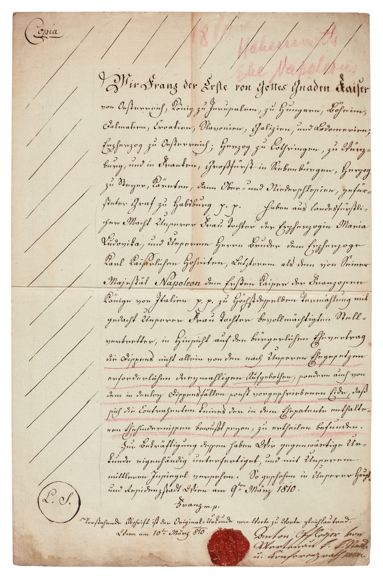 Napoleon I--Marriage | Collection of documents relating to Napoleon's ...
