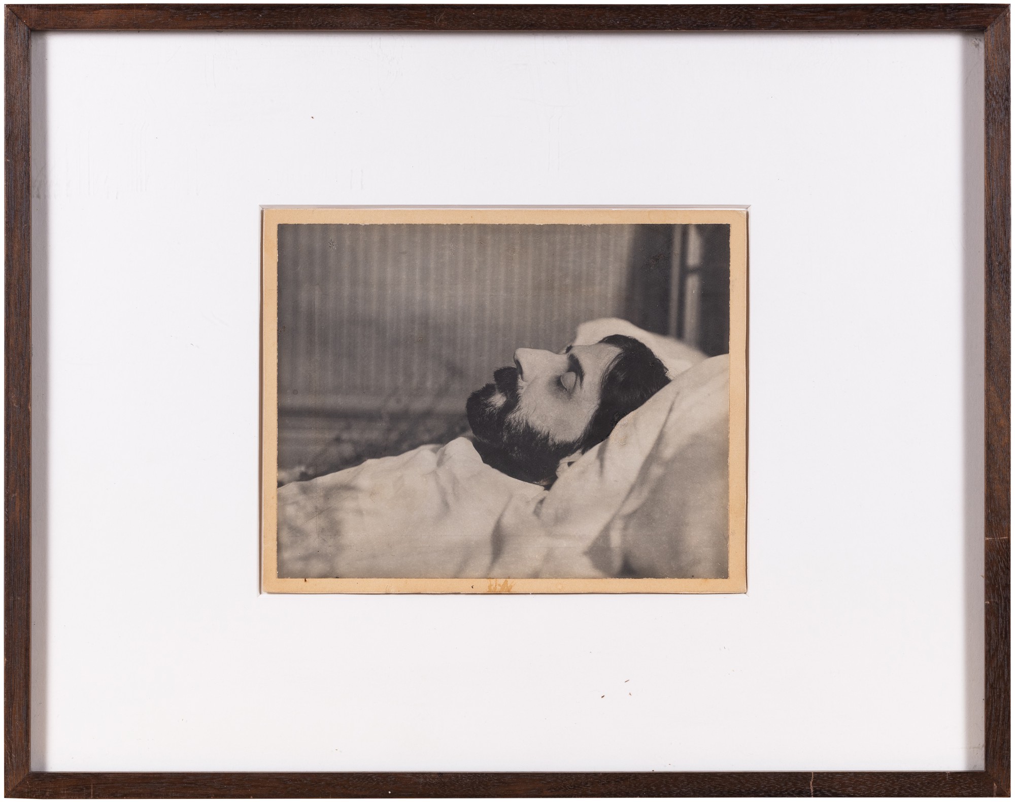 Marcel Proust sur son lit de mort. 1922. Rare tirage argentique d ...