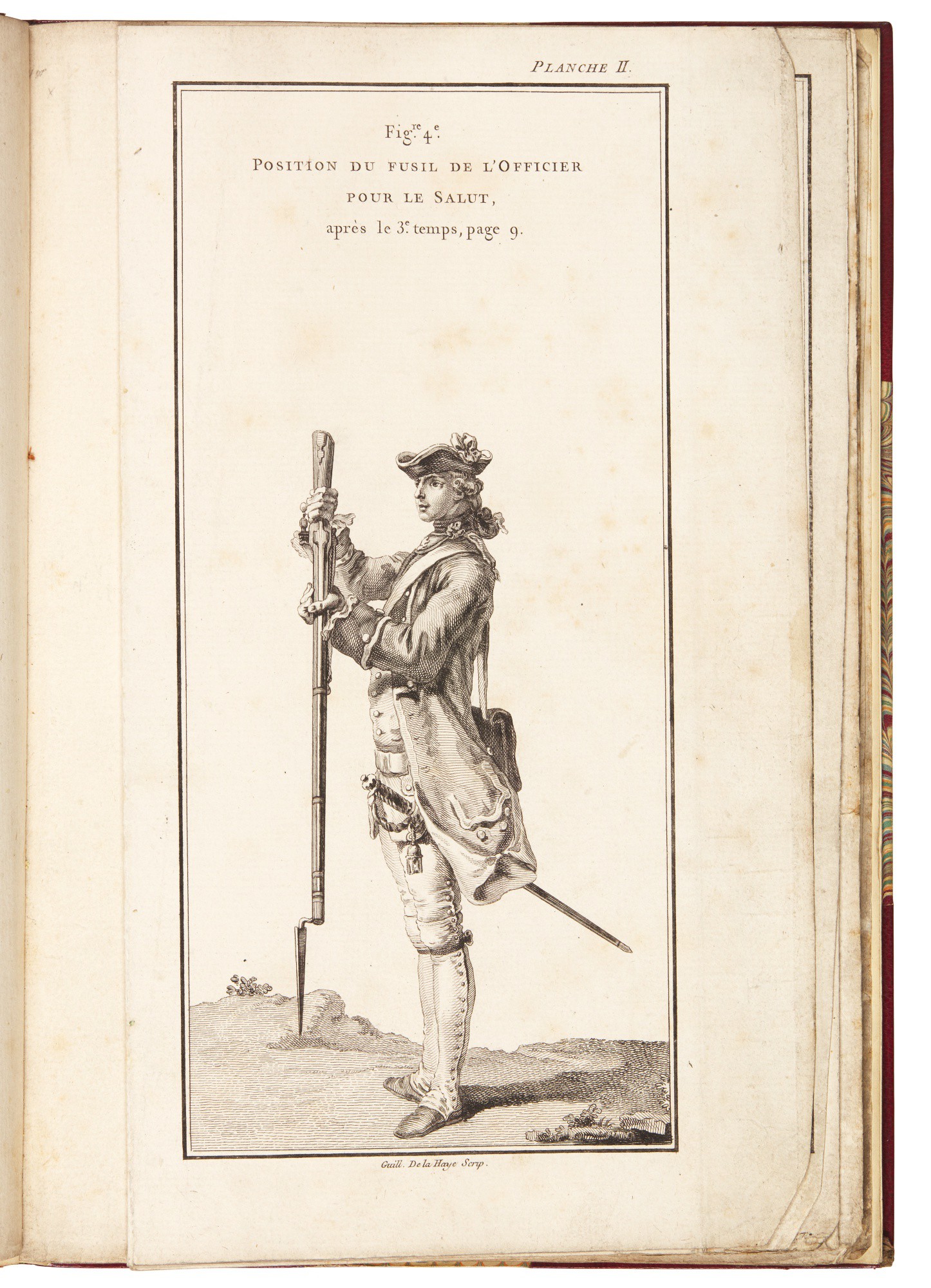 Infantry drill, 3 French illustrated vol. by Lattré, Gravelot and ...