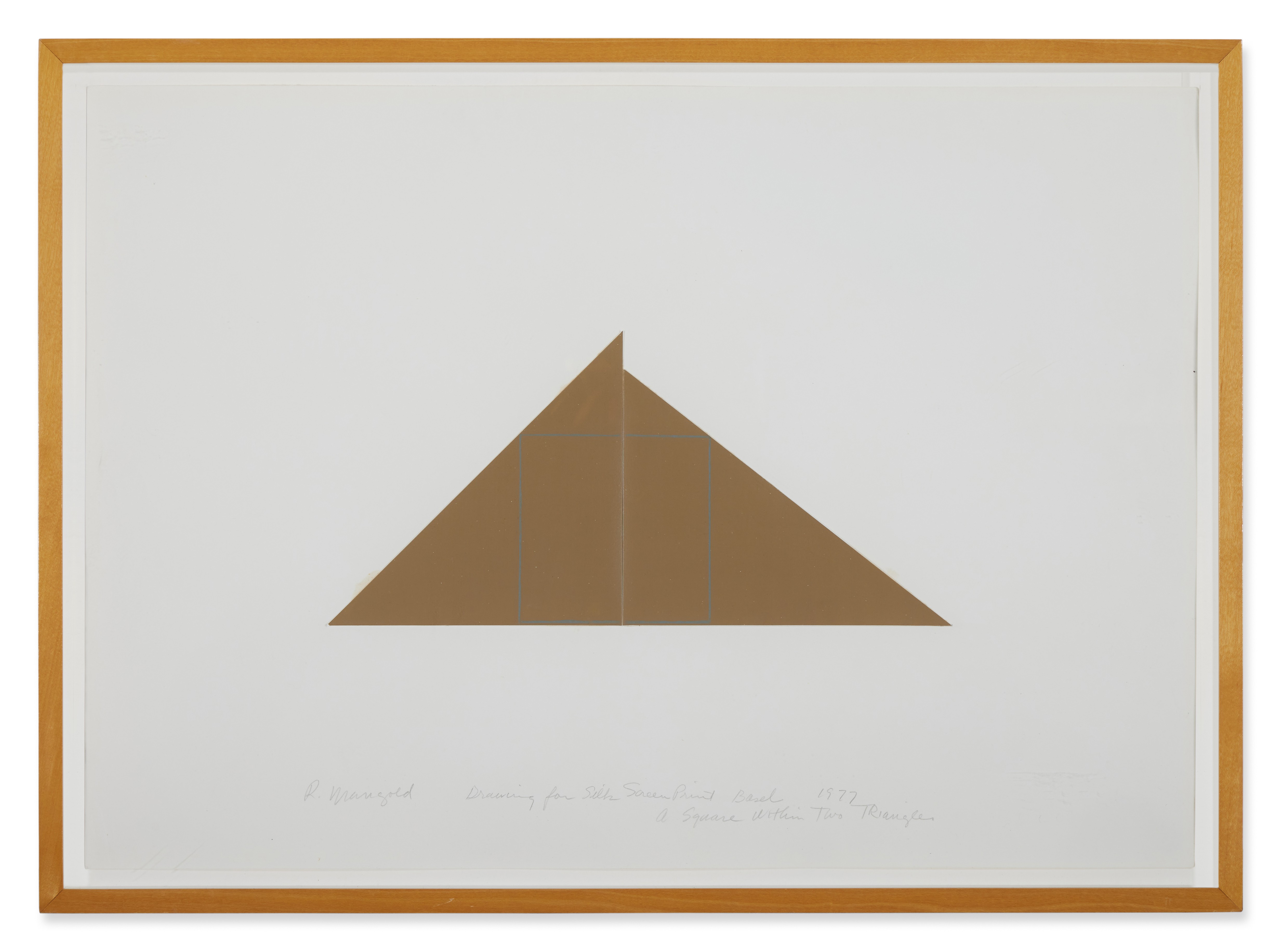 A Square Within Two Triangles (Drawing for Silk Screen Print Basel ...