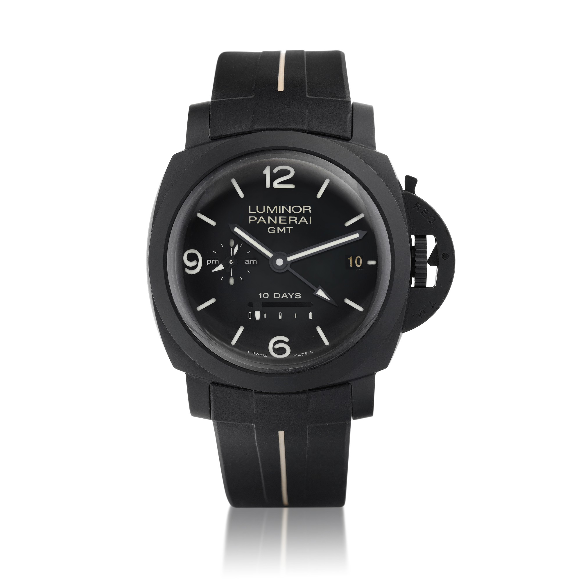 Luminor, Reference PAM00335 | A ceramic dual time zone wristwatch with ...