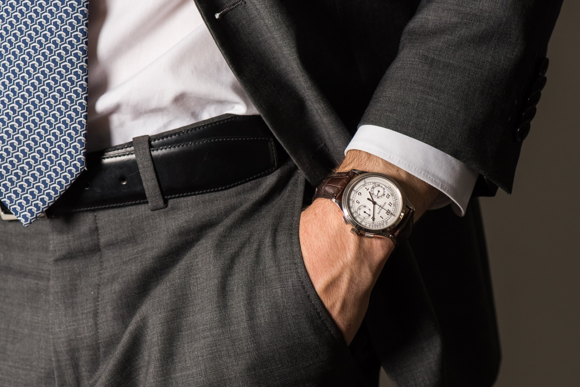 PATEK PHILIPPE | WHITE GOLD CHRONOGRAPH WRISTWATCH WITH PULSATION SCALE ...
