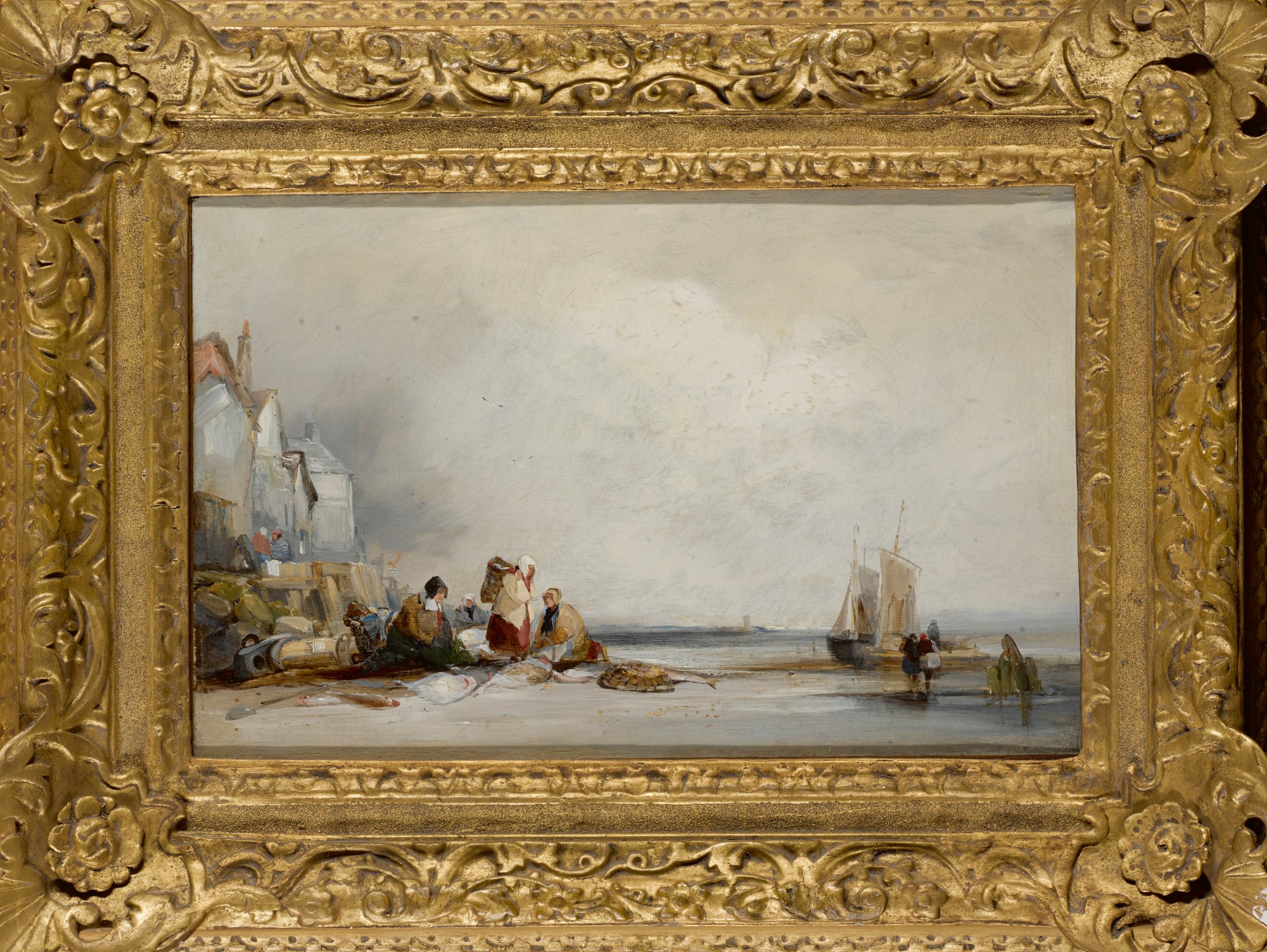 FOLLOWER OF RICHARD PARKES BONINGTON | A BEACH SCENE IN FÉCAMP ...