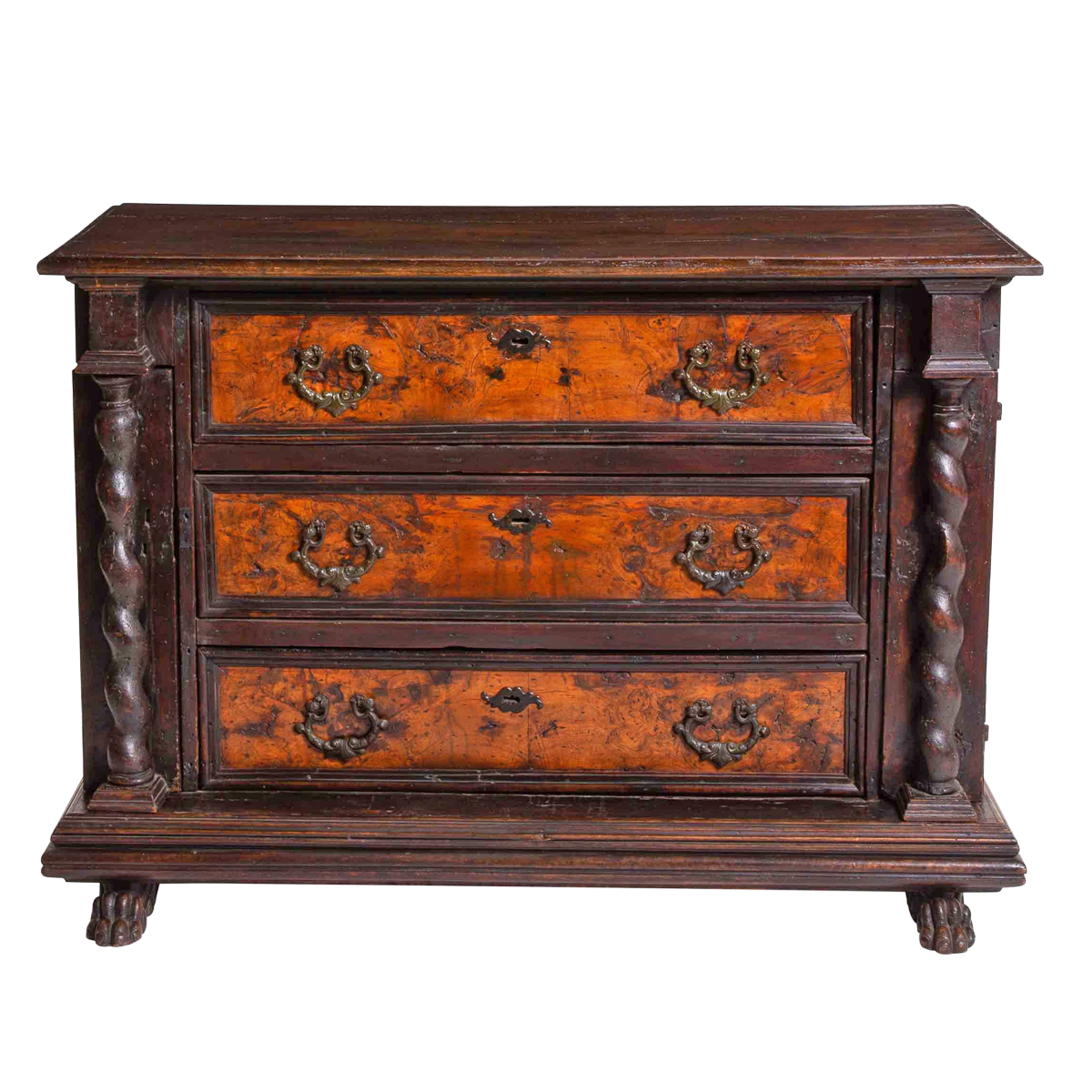 Antique Italian Baroque Carved Three-Drawer Chest Available For ...