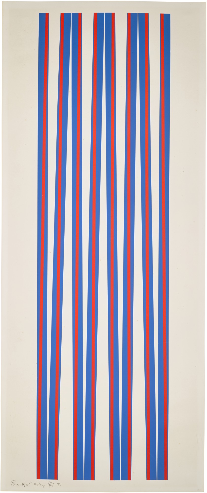 BRIDGET RILEY | UNTITLED (ELONGATED TRIANGLES 1) (S. 10) | Modern ...