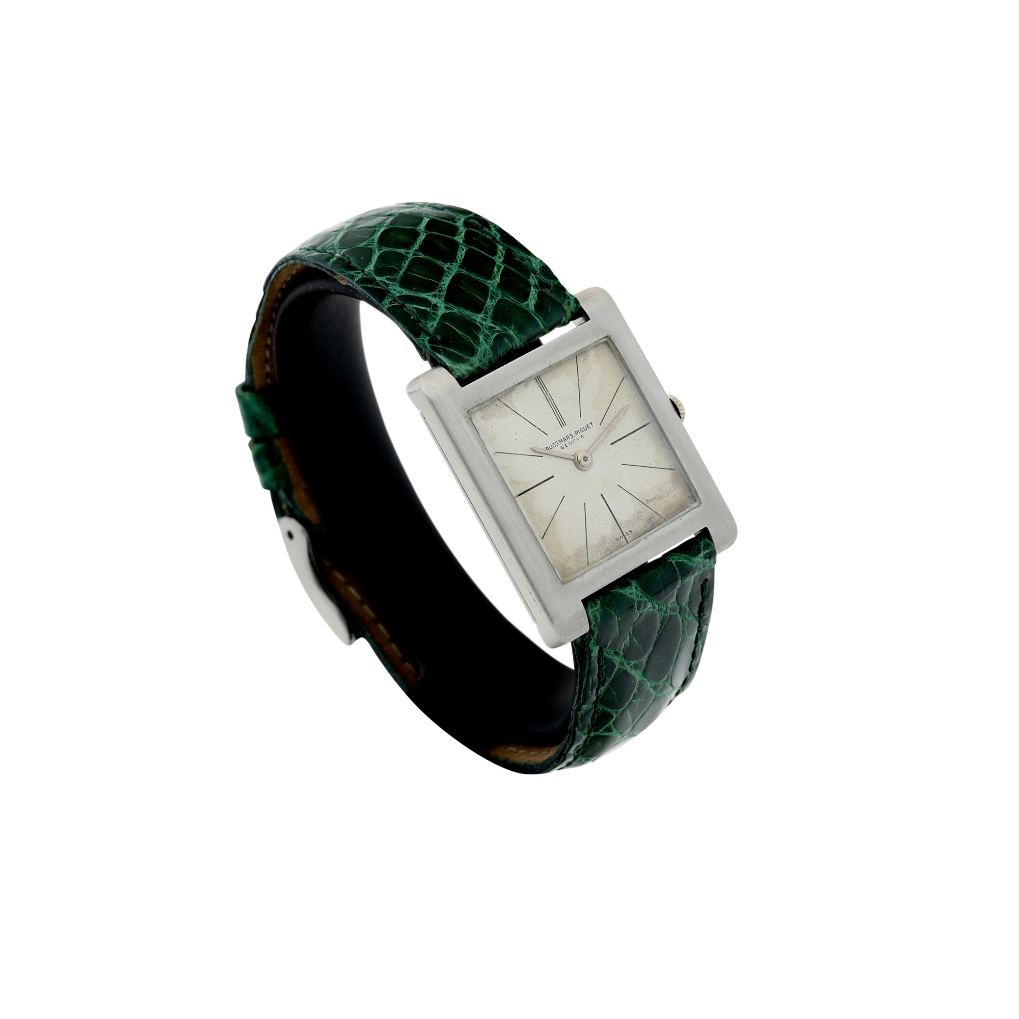 AUDEMARS PIGUET | A PLATINUM SQUARE SHAPED WRISTWATCH, CIRCA 1940 ...