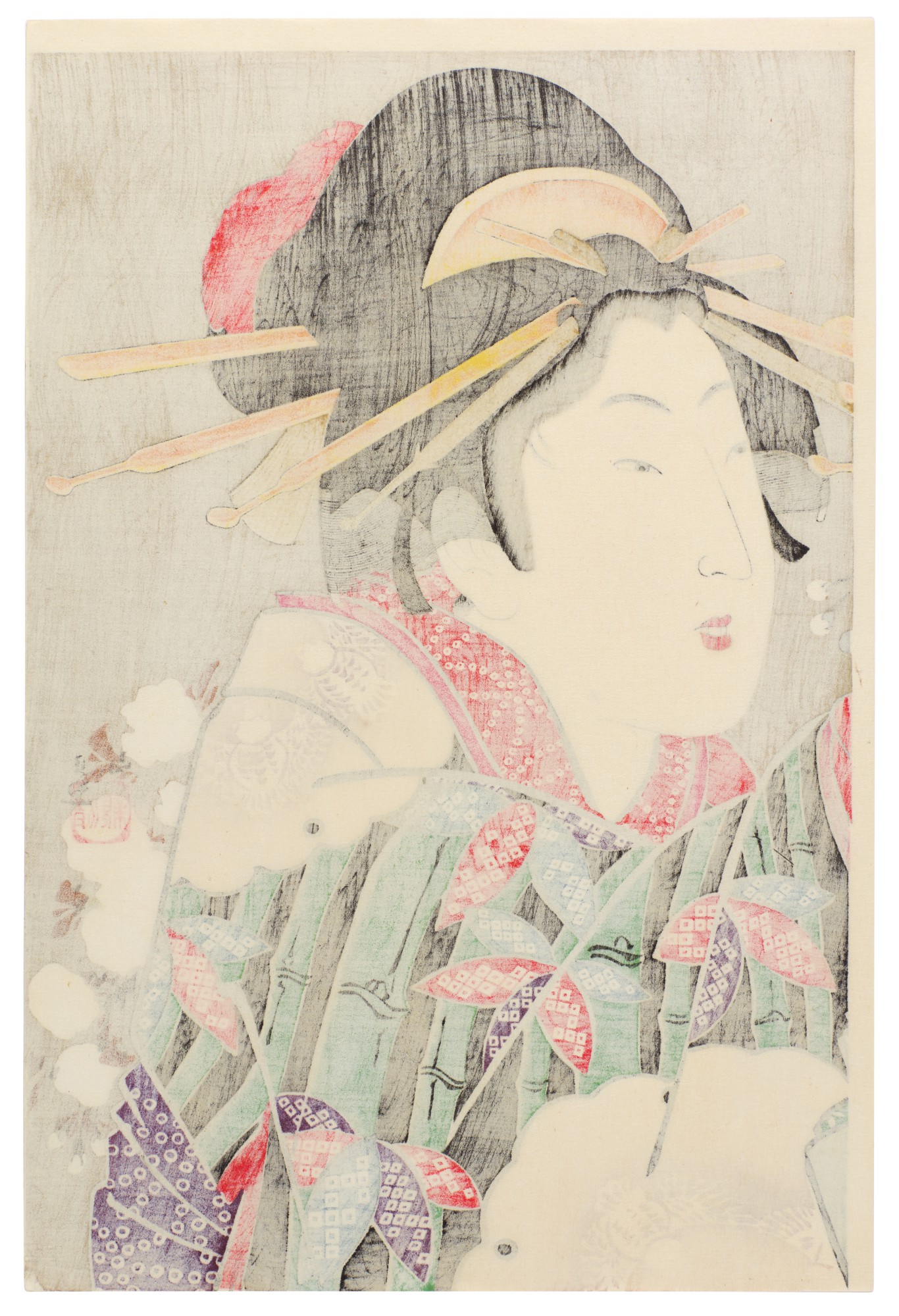 Kobayashi Kiyochika (1847-1915) Two woodblock print triptychs, Meiji ...
