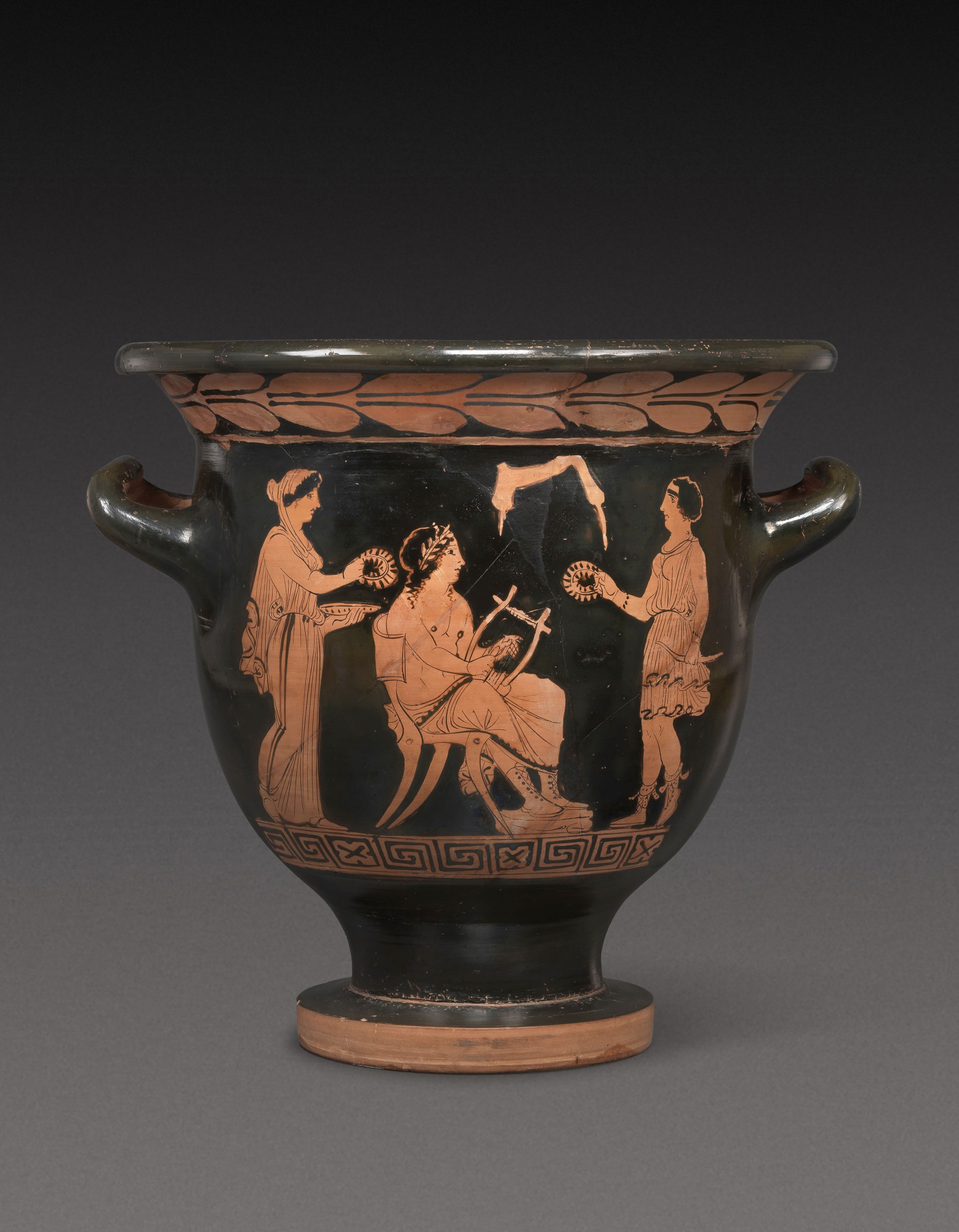 A Lucanian Red-figured Bell Krater, attributed to the Creusa Painter ...